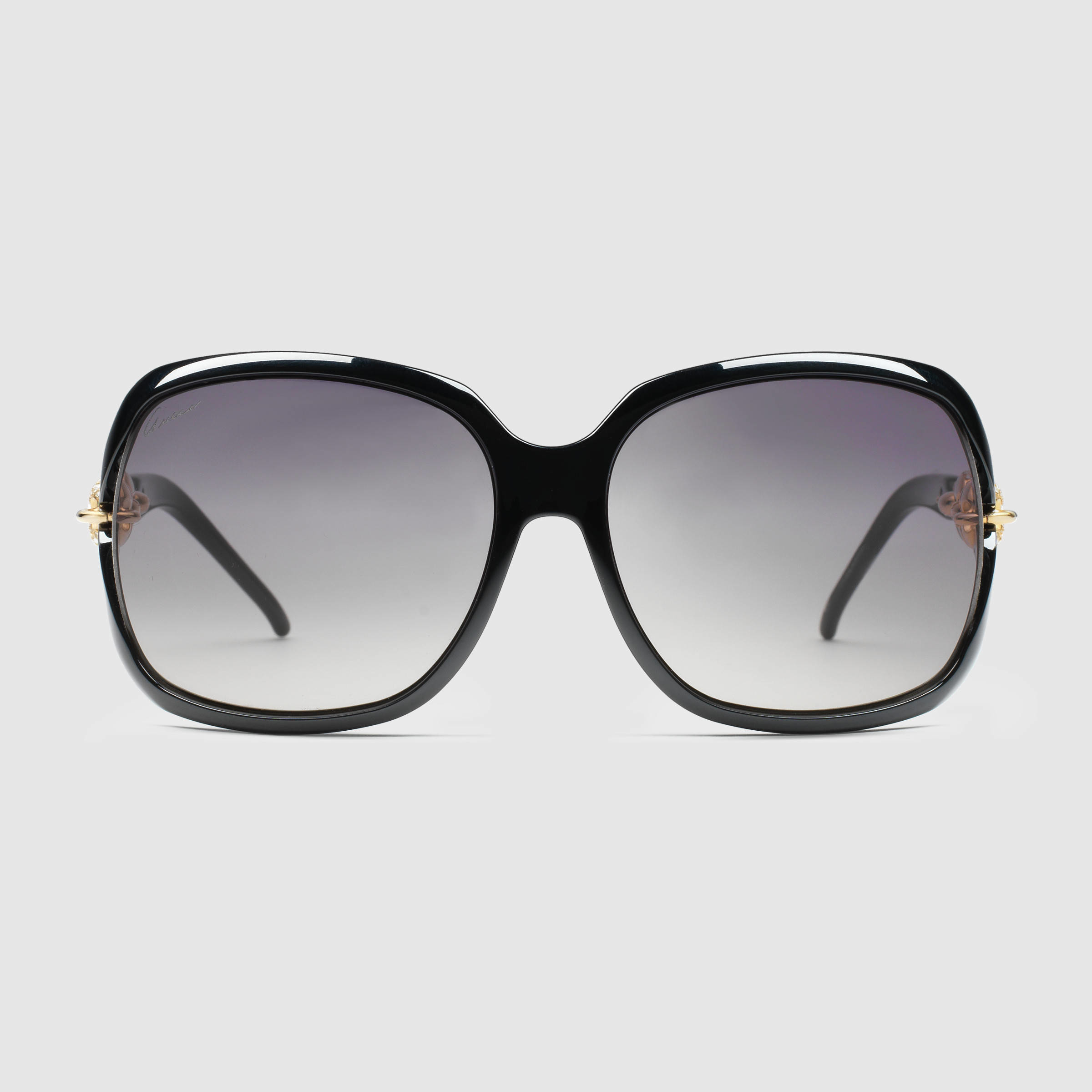 Lyst Gucci Crystal Marina Chain Sunglasses In Black