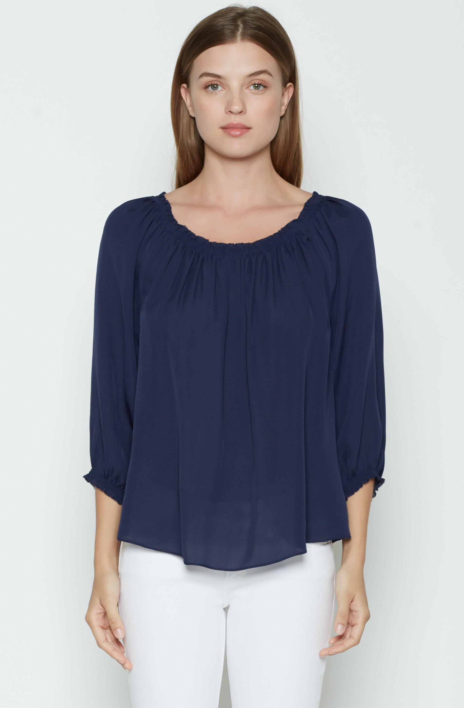 Lyst Joie Bamboo Silk Top In Blue