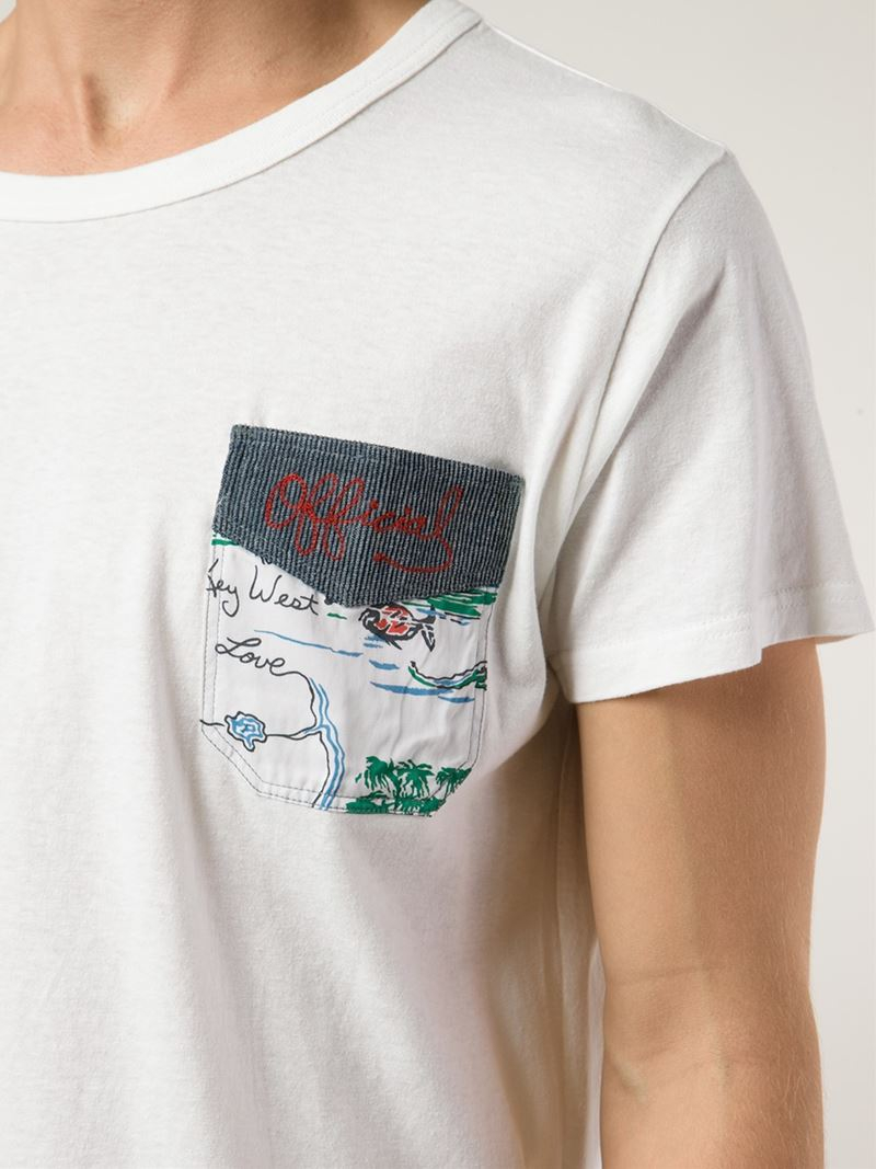 Visvim Printed Pocket T-Shirt in White for Men - Lyst