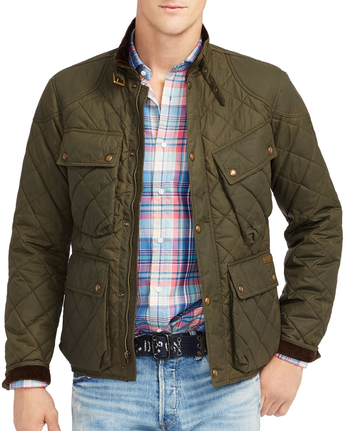 Ralph Lauren Polo Quilted Bike Jacket In Green For Men Campbell Olive