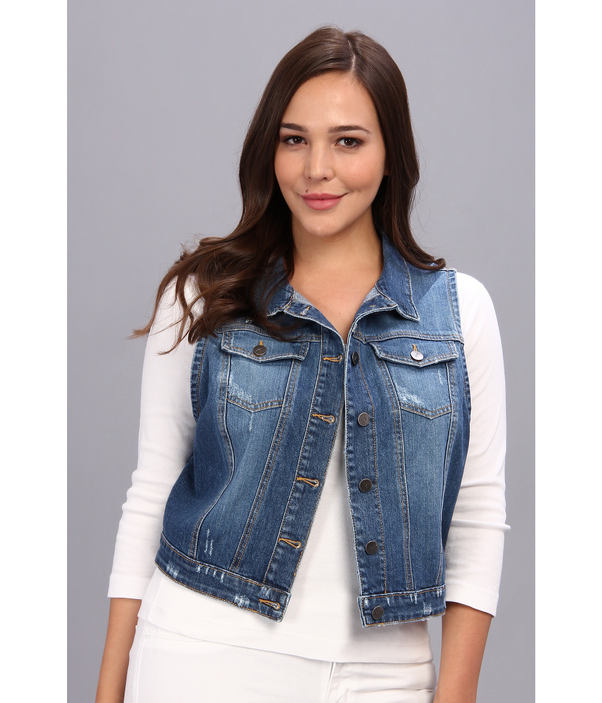 Karen kane plus Plus Size Denim Vest in Blue (Denim) | Lyst Karen kane plus Plus Size Denim Vest in Blue (Denim) | Lyst