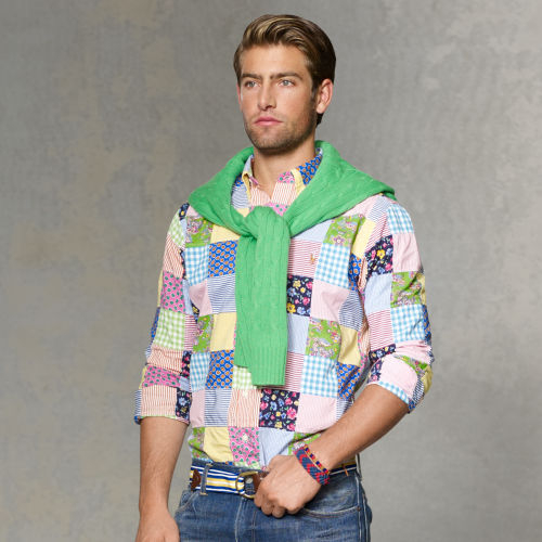 Polo Ralph Lauren Cotton Patchwork Shirt for Men - Lyst