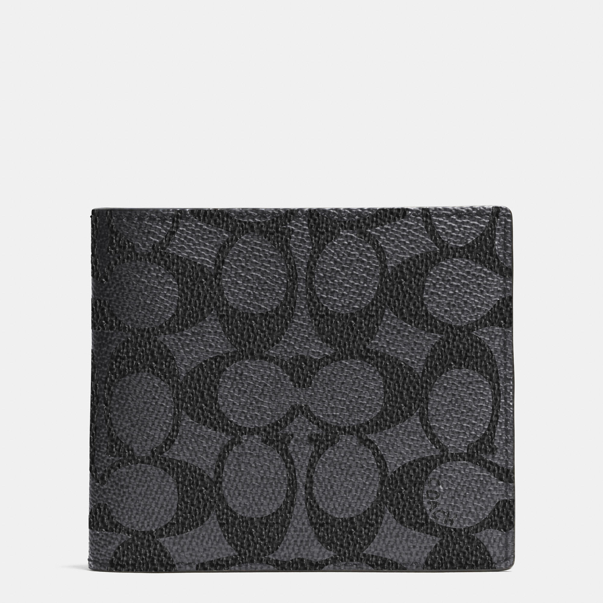 Coach Compact Id Wallet In Signature Canvas In Black For Men Lyst coach-compact-id-wallet-in-signature-canvas-in-black-for-men-lyst