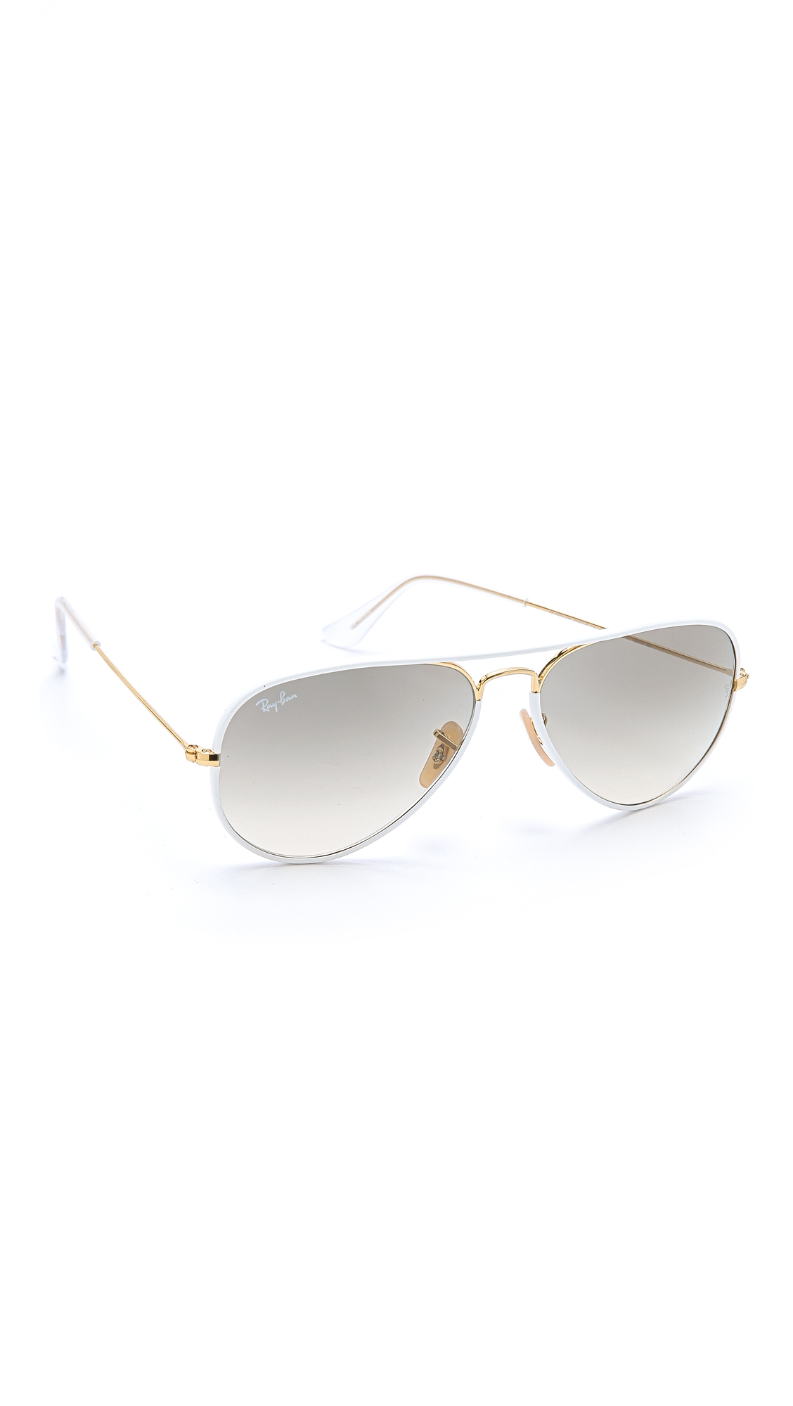 Lyst Ray Ban Acetate Covered Aviator Sunglasses Red In White