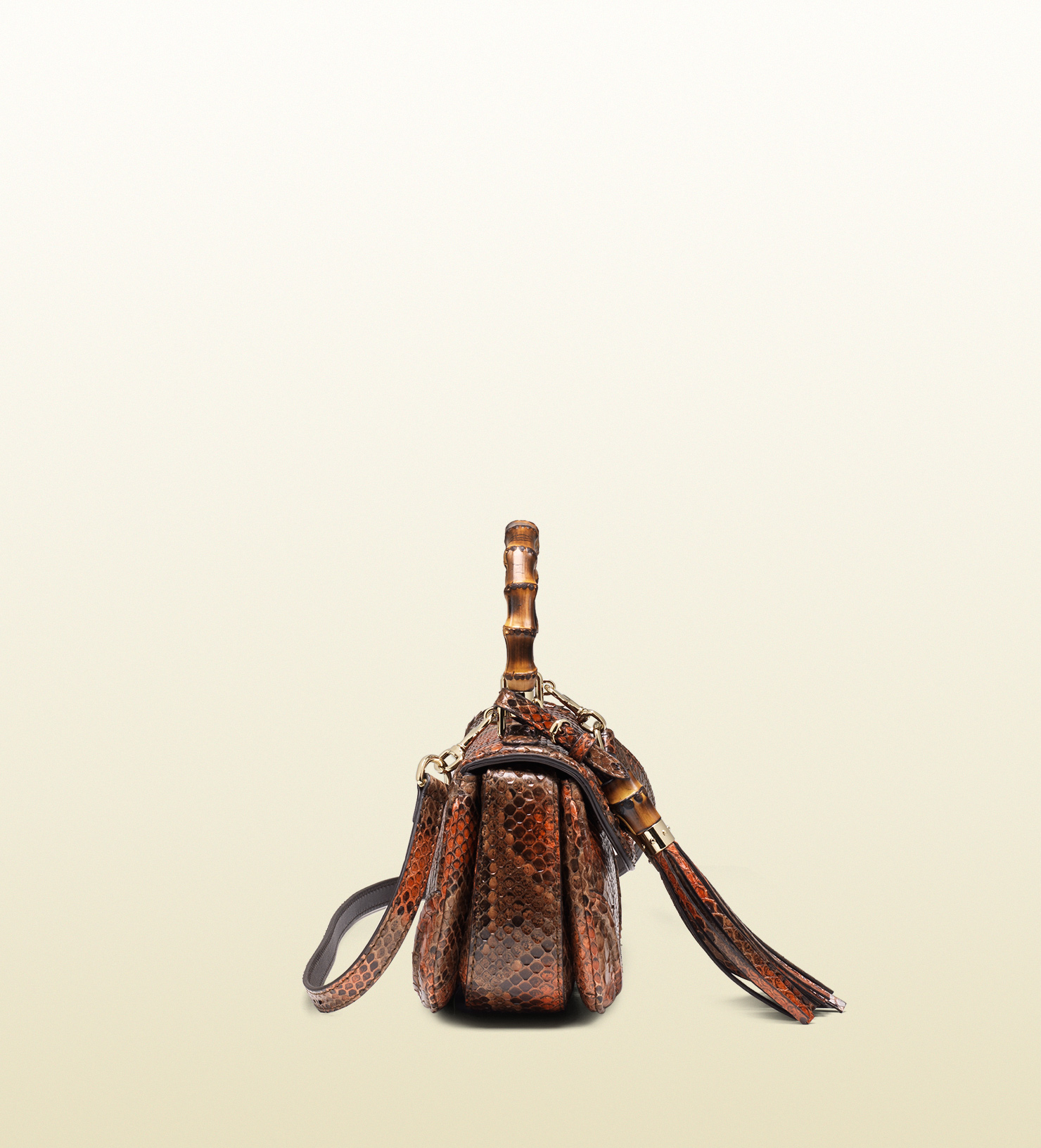 Gucci Python Bag With Bamboo Handle | semashow.com