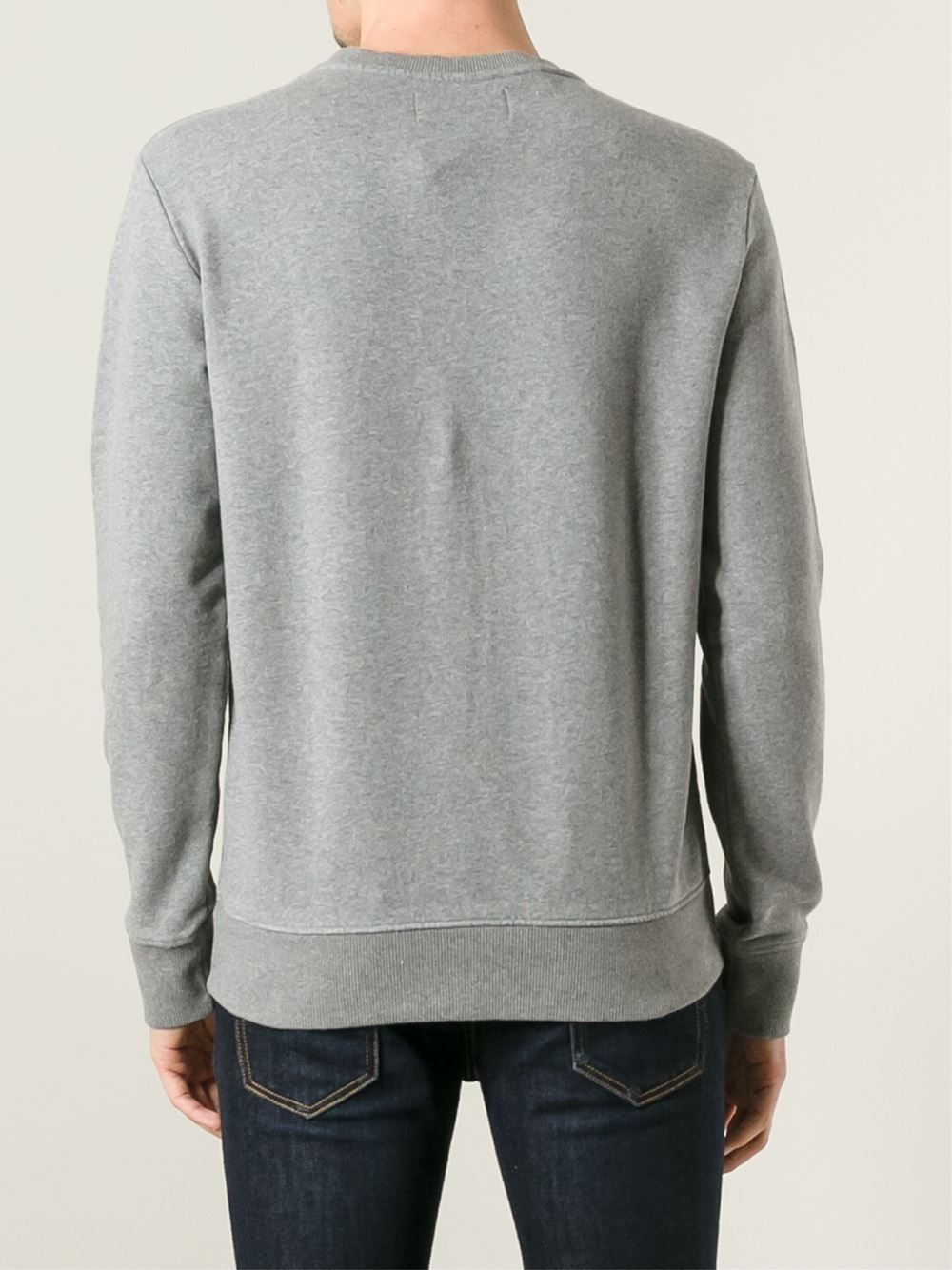 Calvin Klein Jeans Crew Neck Sweatshirt In Gray For Men Grey Lyst