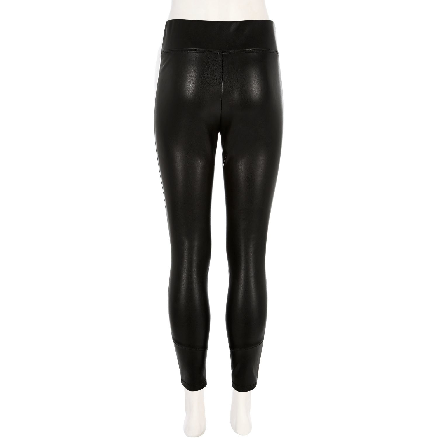 River Island Girls Black Premium Leather Look Leggings In Black Lyst