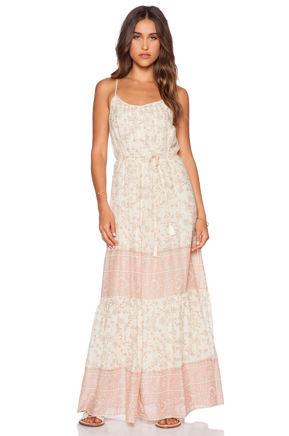 Love Sam Avery Maxi Dress in Blush Combo (Pink) - Lyst