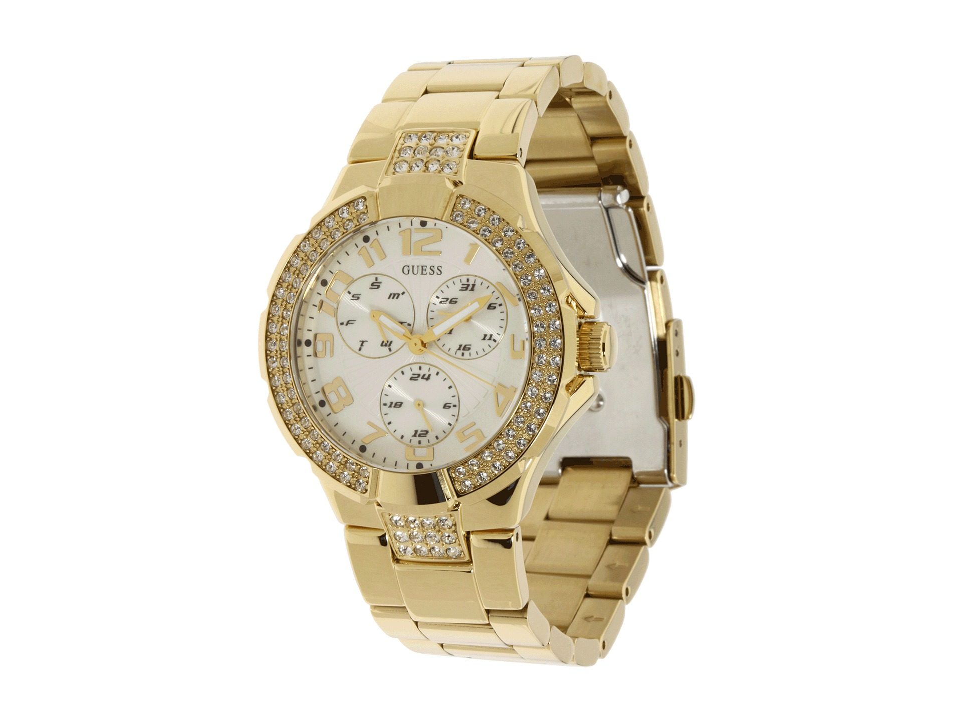 Guess watches in Gold (Gold Bracelet/Gold Case With Cry) | Lyst