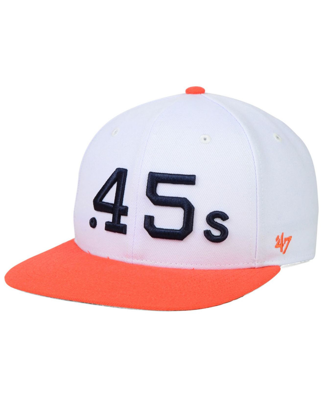 47 Brand Houston Colt .45S Sure Shot Snapback Cap in White for Men | Lyst