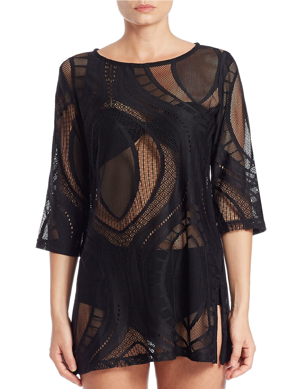 J valdi Coverup Dress in Black | Lyst
