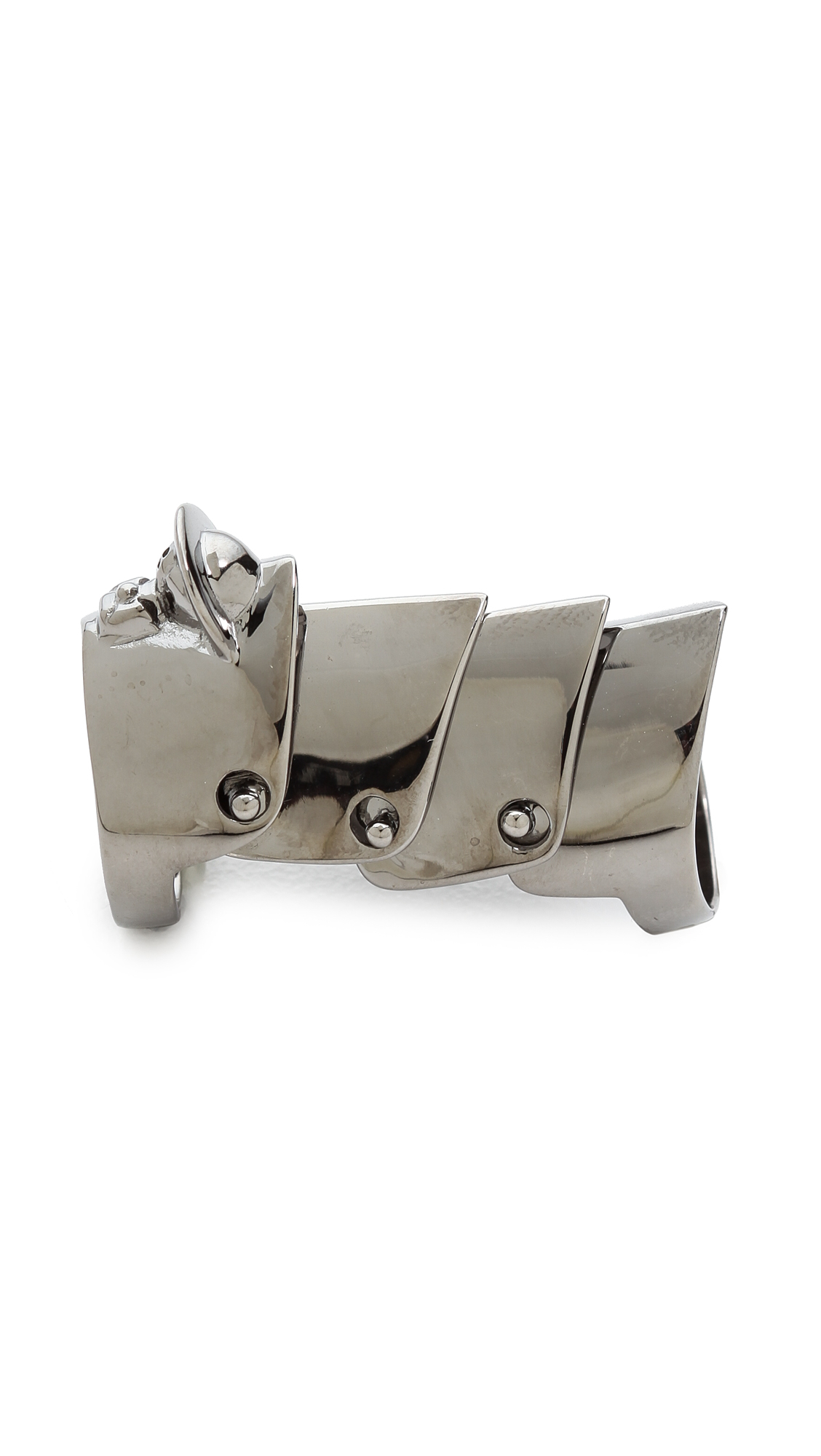 Vivienne Westwood Armor Ring Gunmetal in Metallic - Lyst