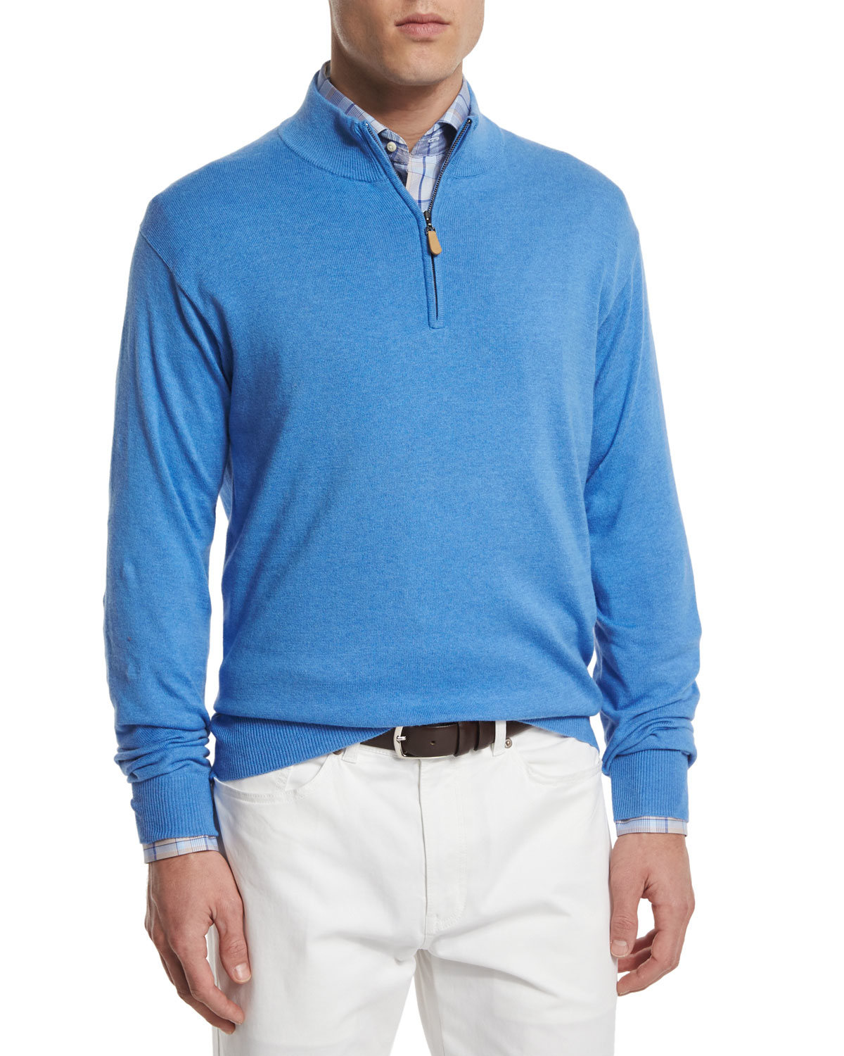Lyst Peter Millar Cotton cashmere Quarter zip Pullover Sweater In Lyst Peter Millar Cotton cashmere Quarter zip Pullover Sweater In