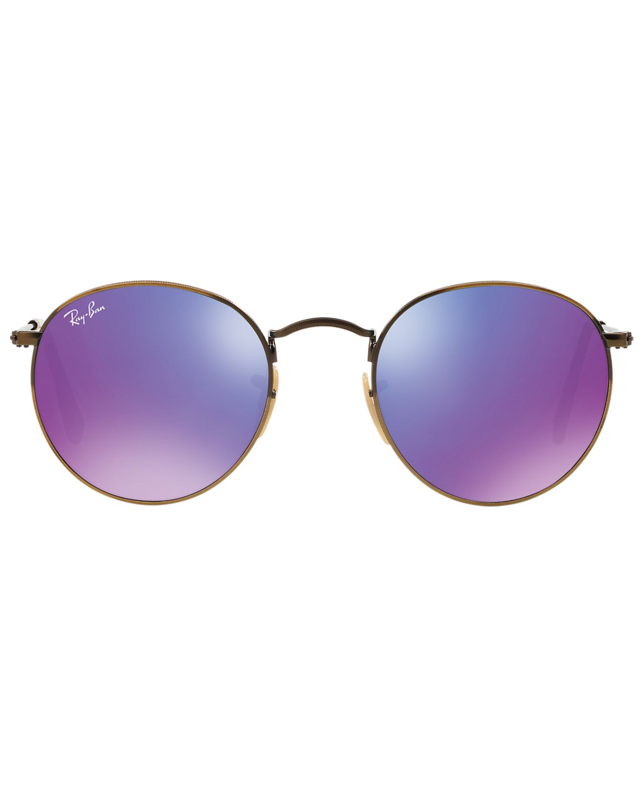Purple Mirrored Aviator Sunglasses