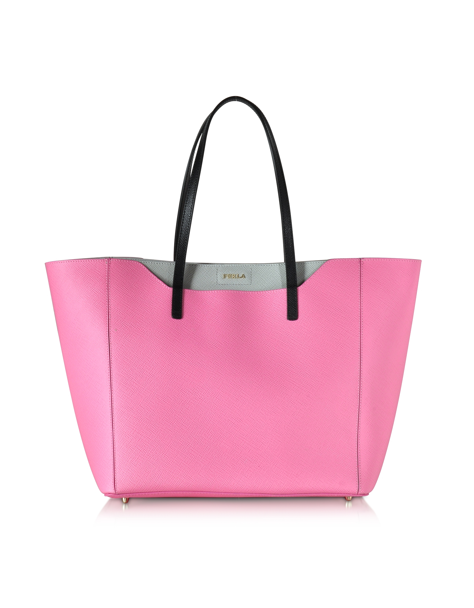 Pink Leather Tote Bag | semashow.com