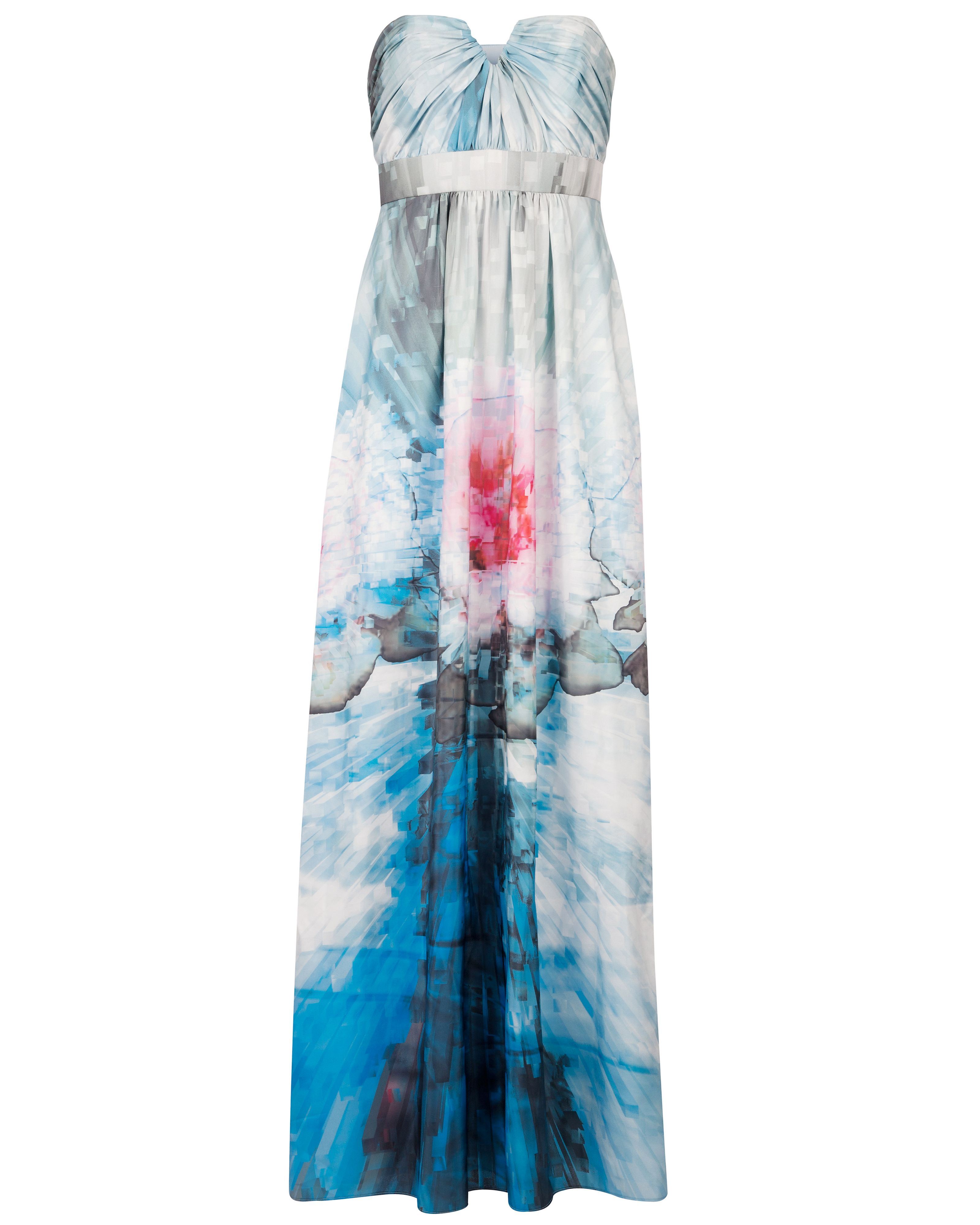 Ted Baker Nolana Cubist Floral Print Maxi Dress In Blue Lyst