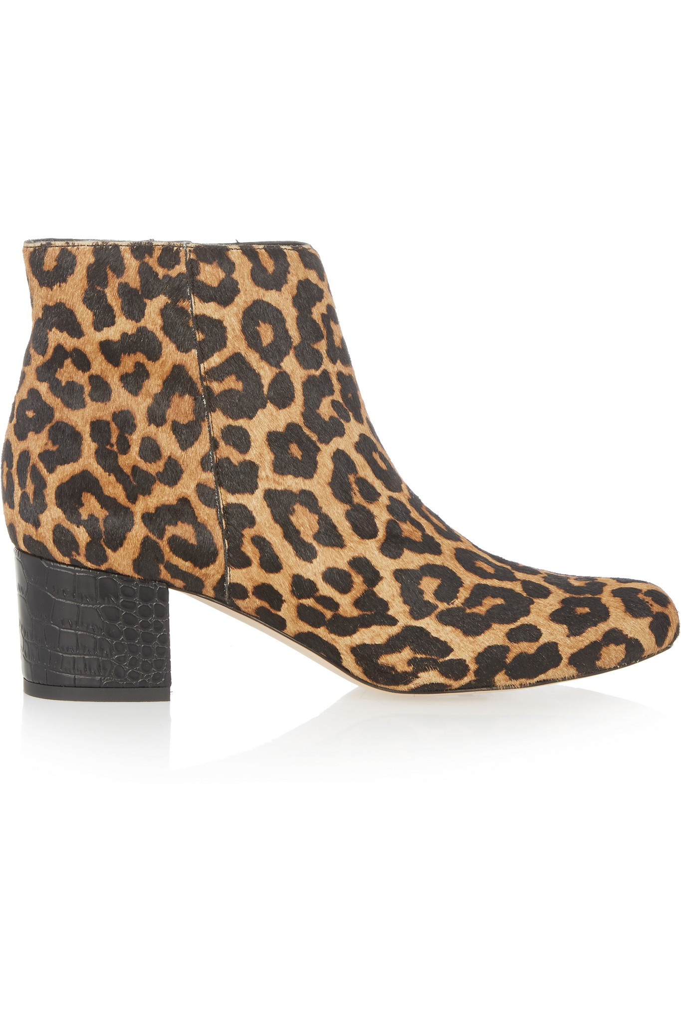 Sam Edelman Edith Leopard Print Calf Hair Ankle Boots Lyst