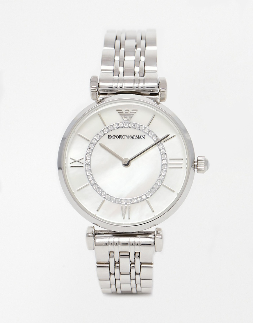 Emporio Armani Silver Gianni T Bar Watch in Metallic - Lyst