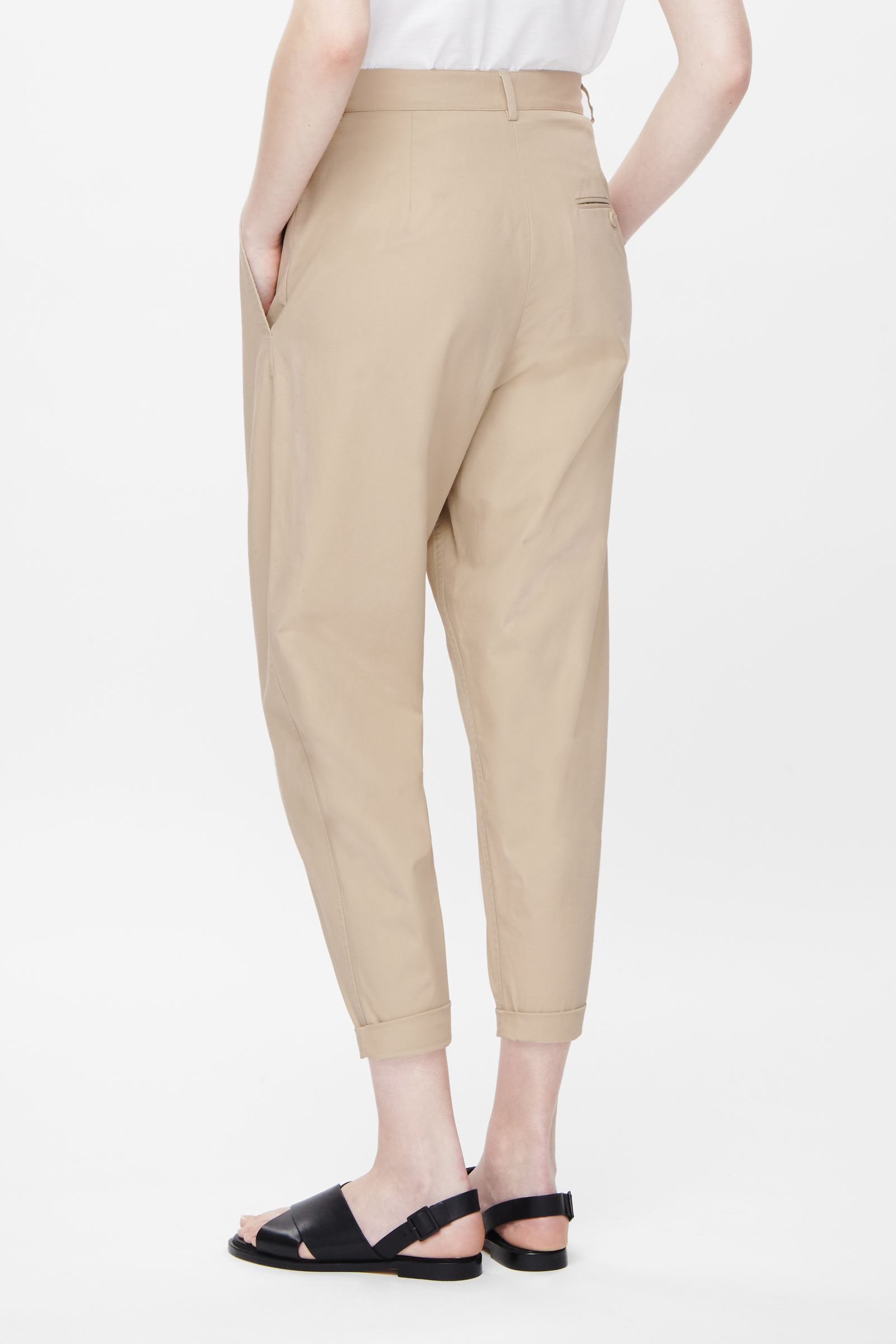 Cos Loose Fit Cotton Chinos In Brown Biscuit Lyst