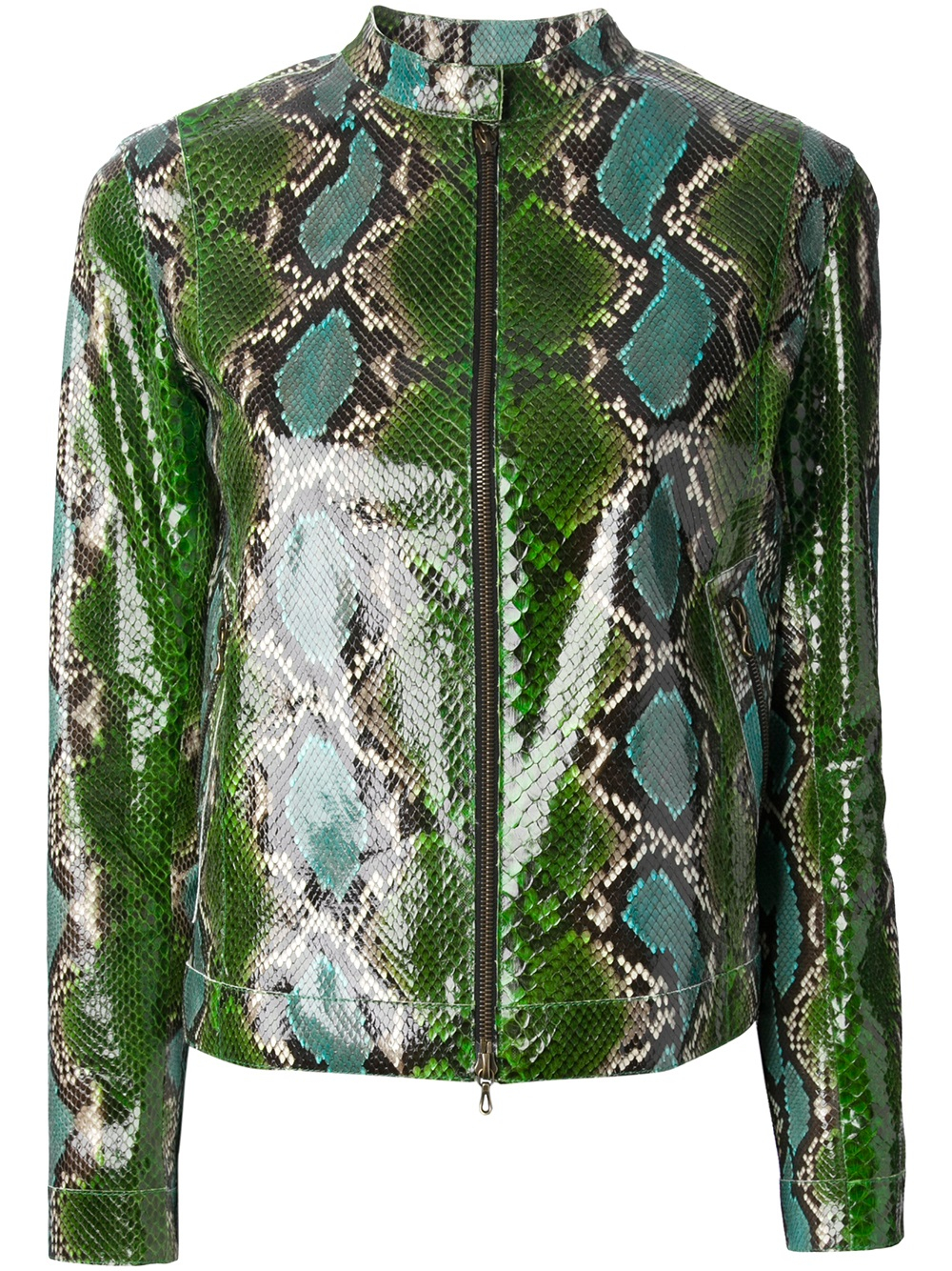 Lanvin Python Skin Jacket in Green - Lyst