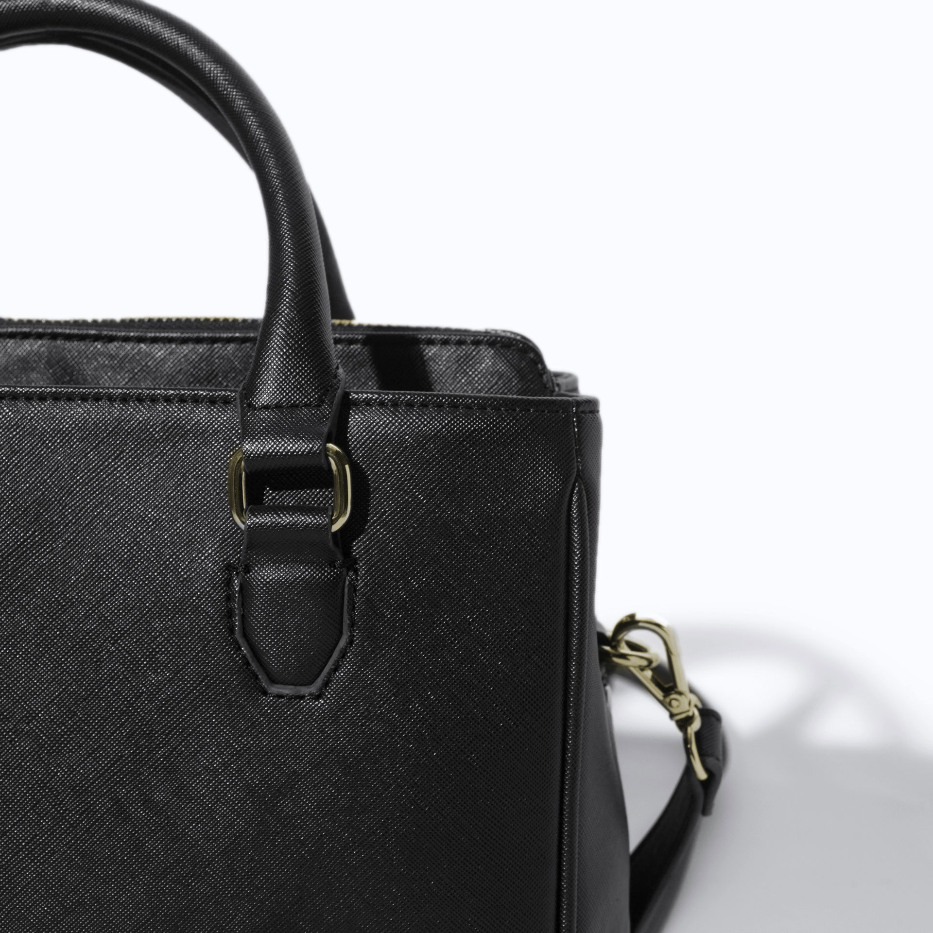 Zara Mini Office City Bag In Black Lyst
