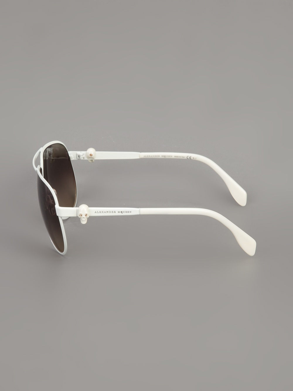 Alexander McQueen Aviator Sunglasses in White for Men - Lyst