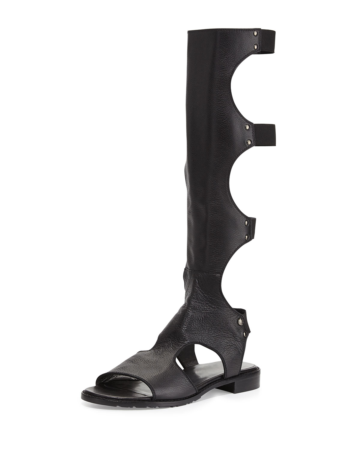 Stuart Weitzman Backview Leather Gladiator Sandal In Black Lyst