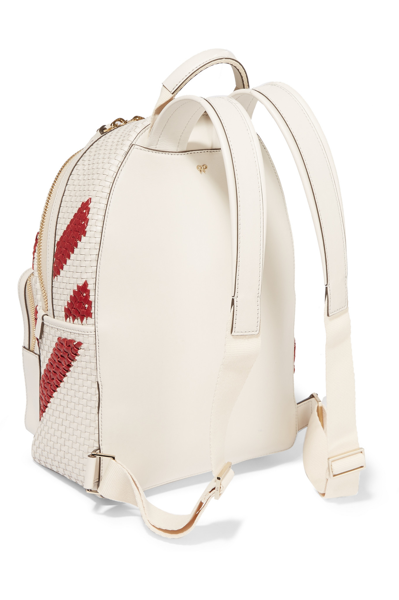 White Mini Backpack Leather | semashow.com