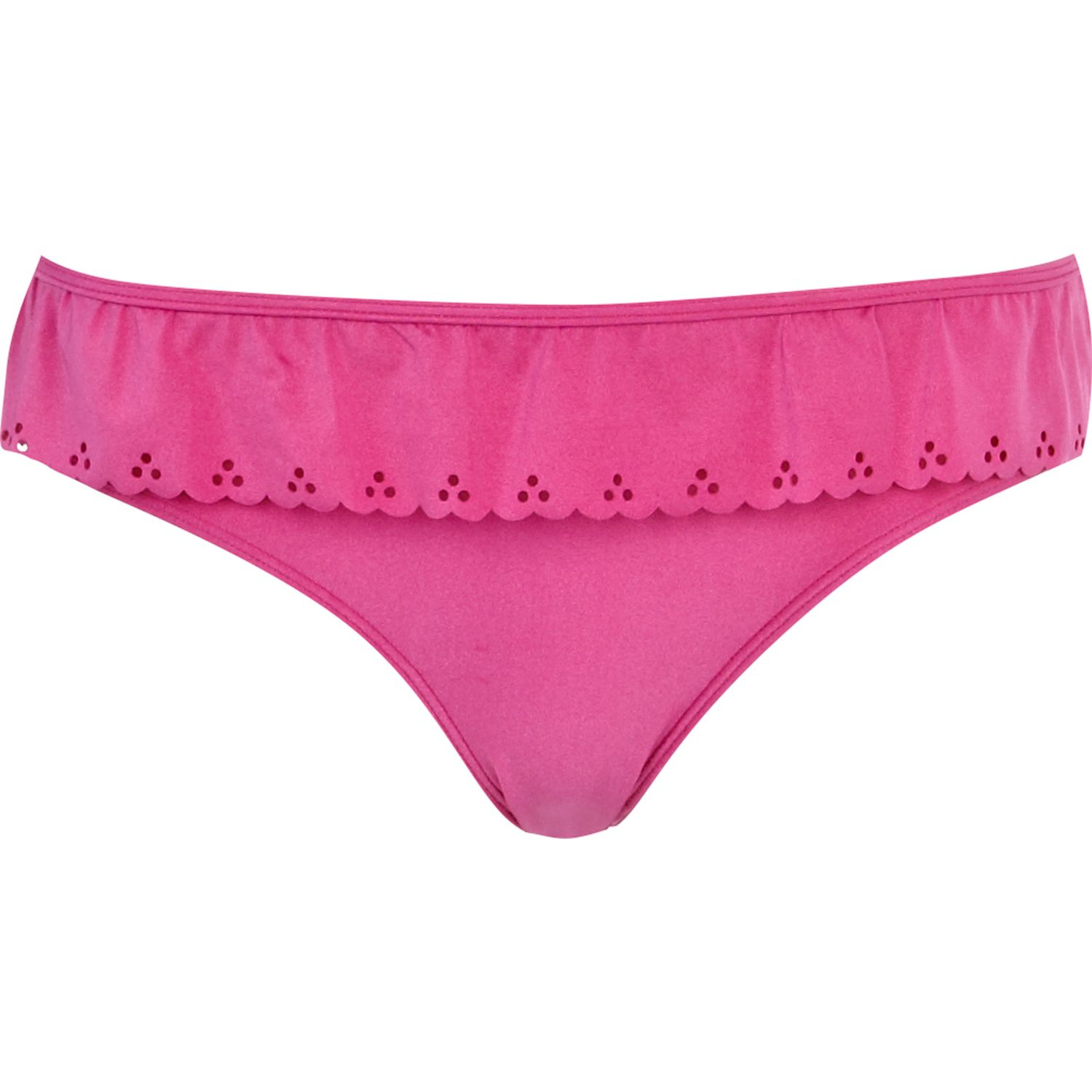 River Island Pink Laser Cut Scallop Bikini Bottoms In Pink Lyst