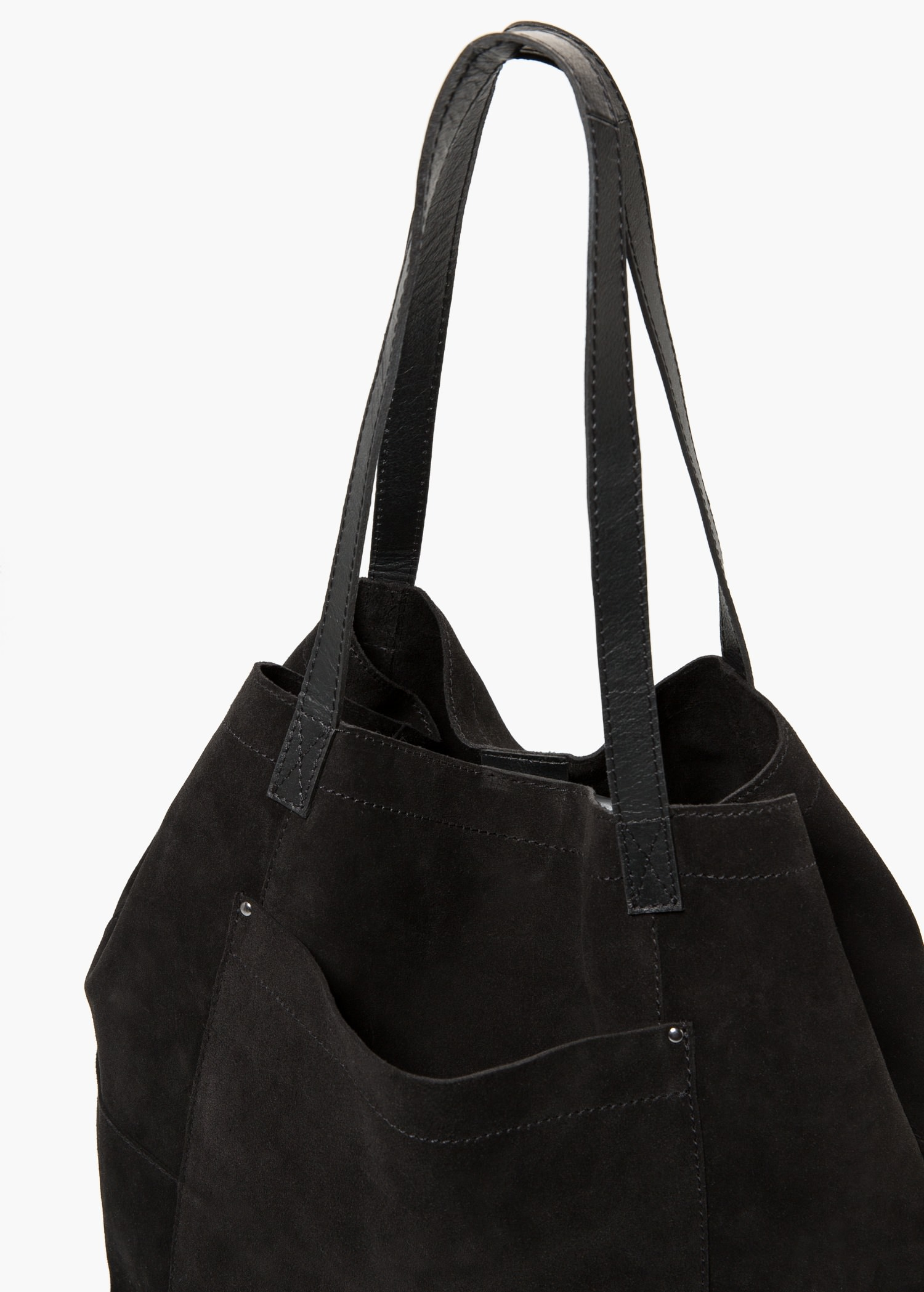 Mango Suede Shopper Bag in Black - Lyst Mango Suede Shopper Bag in Black - Lyst
