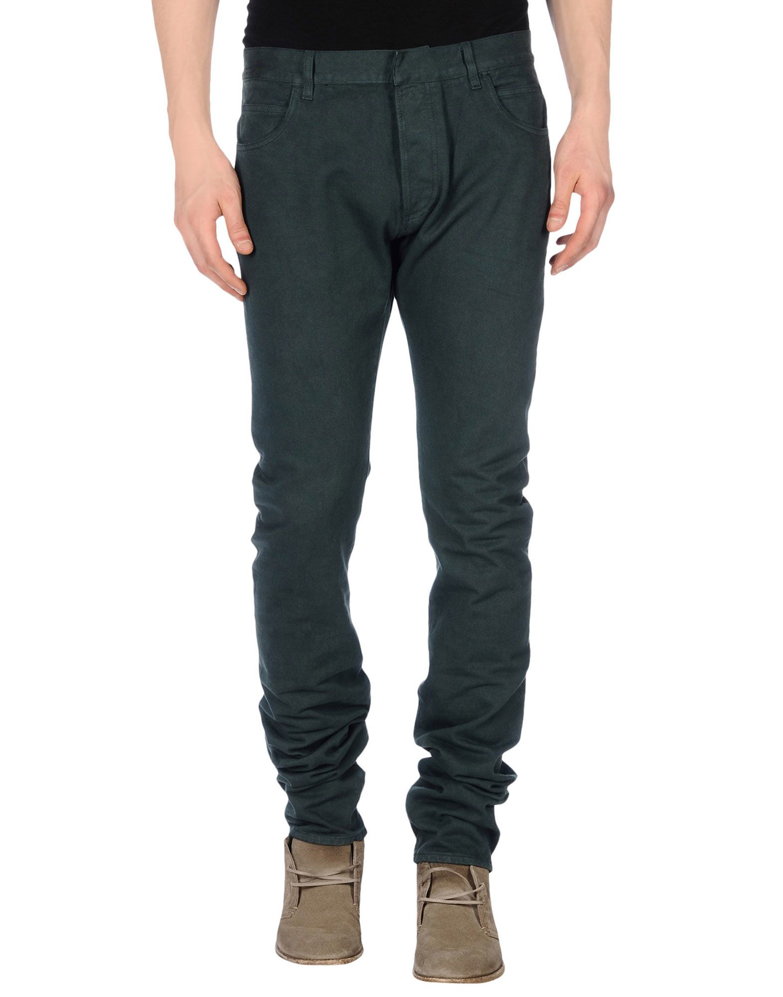 Green Balmain Jeans / Balmain x h&m rare high waist bottle green suede ...