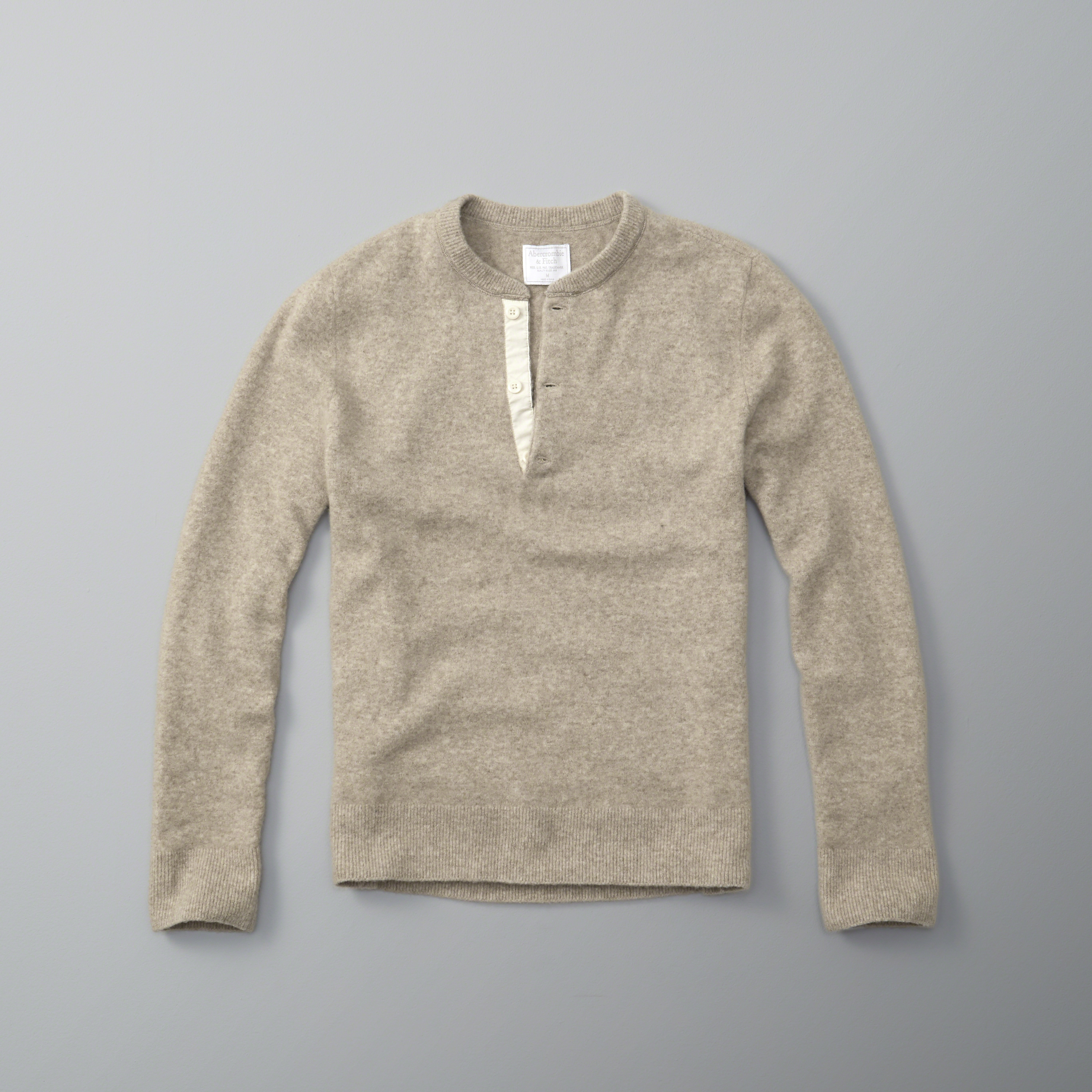 Lyst - Abercrombie & Fitch Wool-blend Henley Sweater in Natural for Men Lyst - Abercrombie & Fitch Wool-blend Henley Sweater in Natural for Men