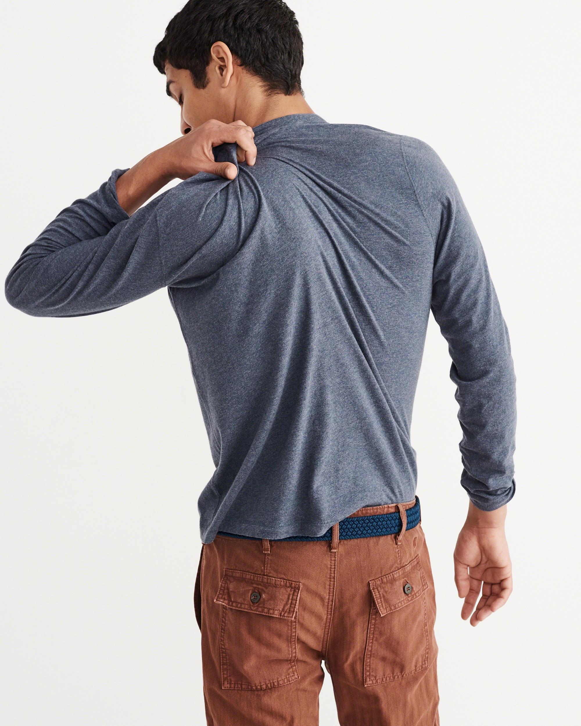 Abercrombie & fitch Jersey Knit Henley in Blue for Men | Lyst Abercrombie & fitch Jersey Knit Henley in Blue for Men | Lyst