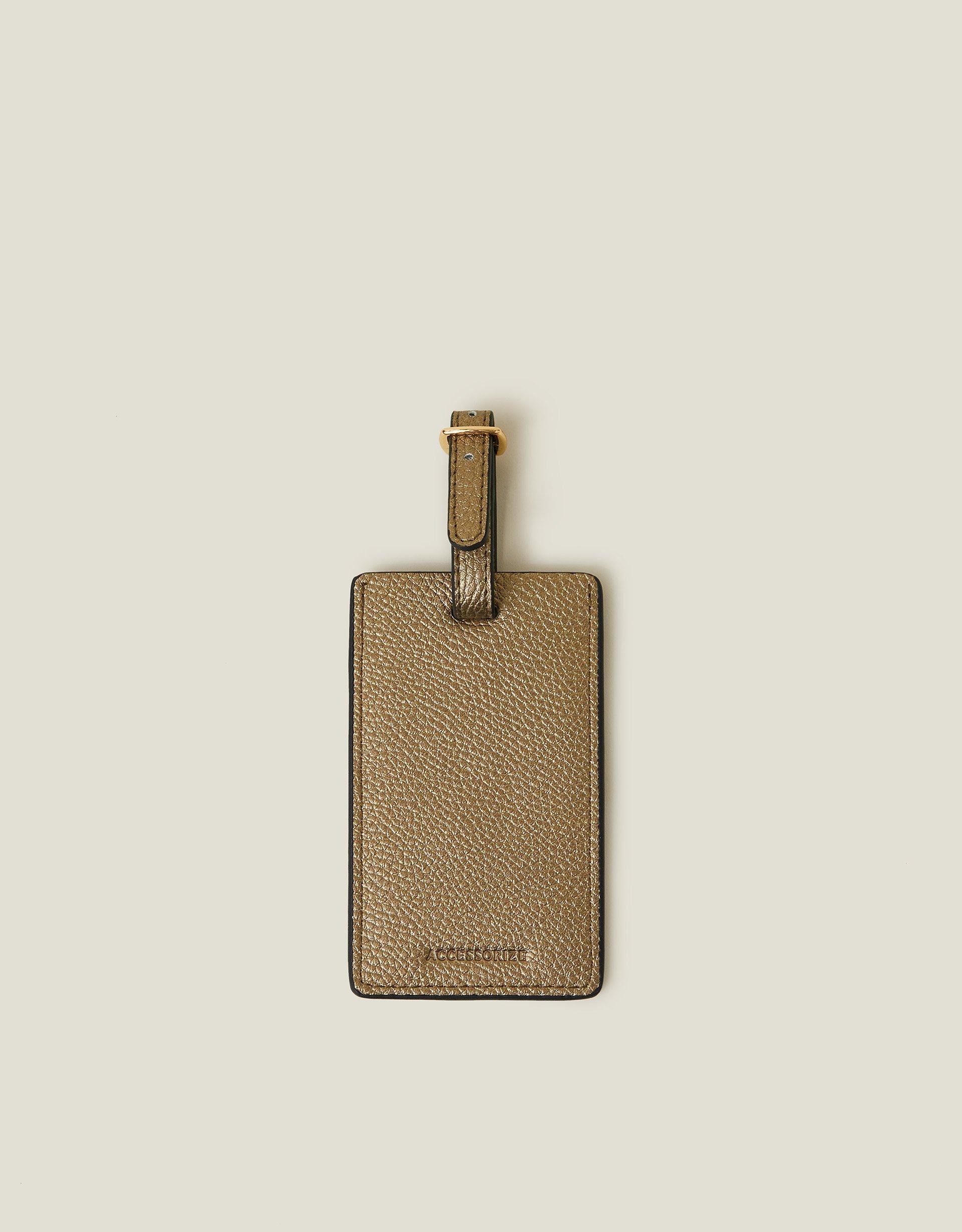 Accessorize Metallic Luggage Tag in Natural | Lyst UK