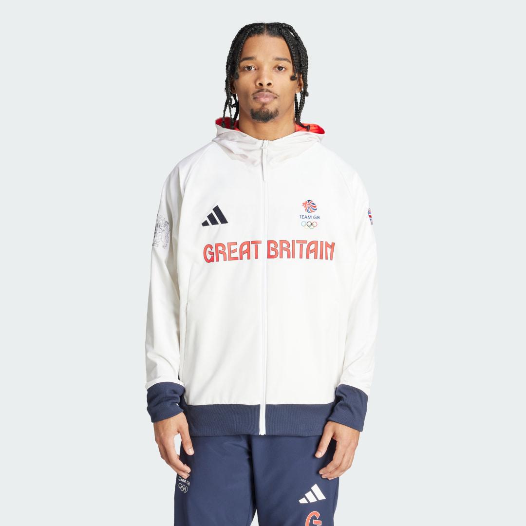adidas Team Gb Podium Jacket in White for Men | Lyst UK