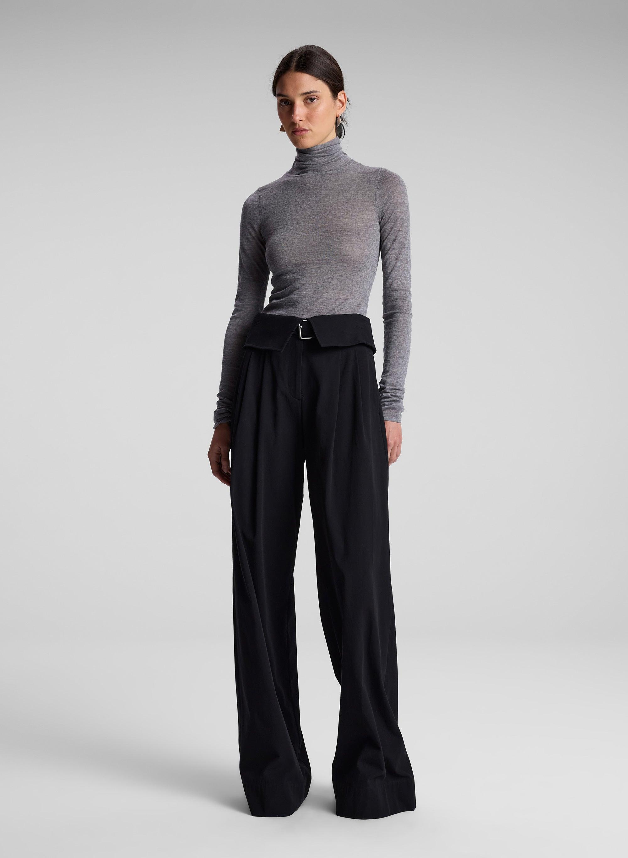 A.L.C. Emma Wide Leg Pant in Black | Lyst