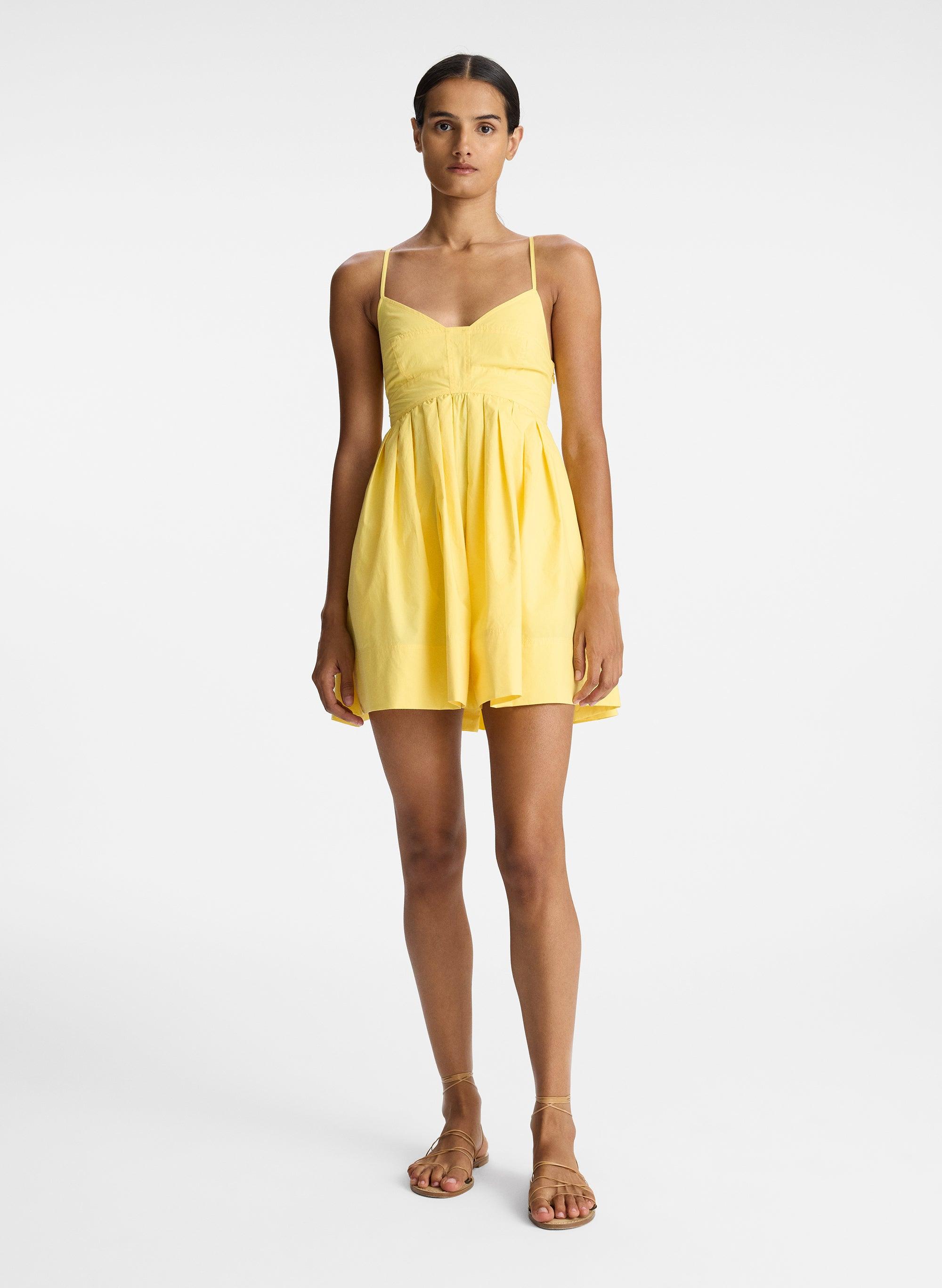 A.L.C. Leona Mini Dress in Yellow | Lyst