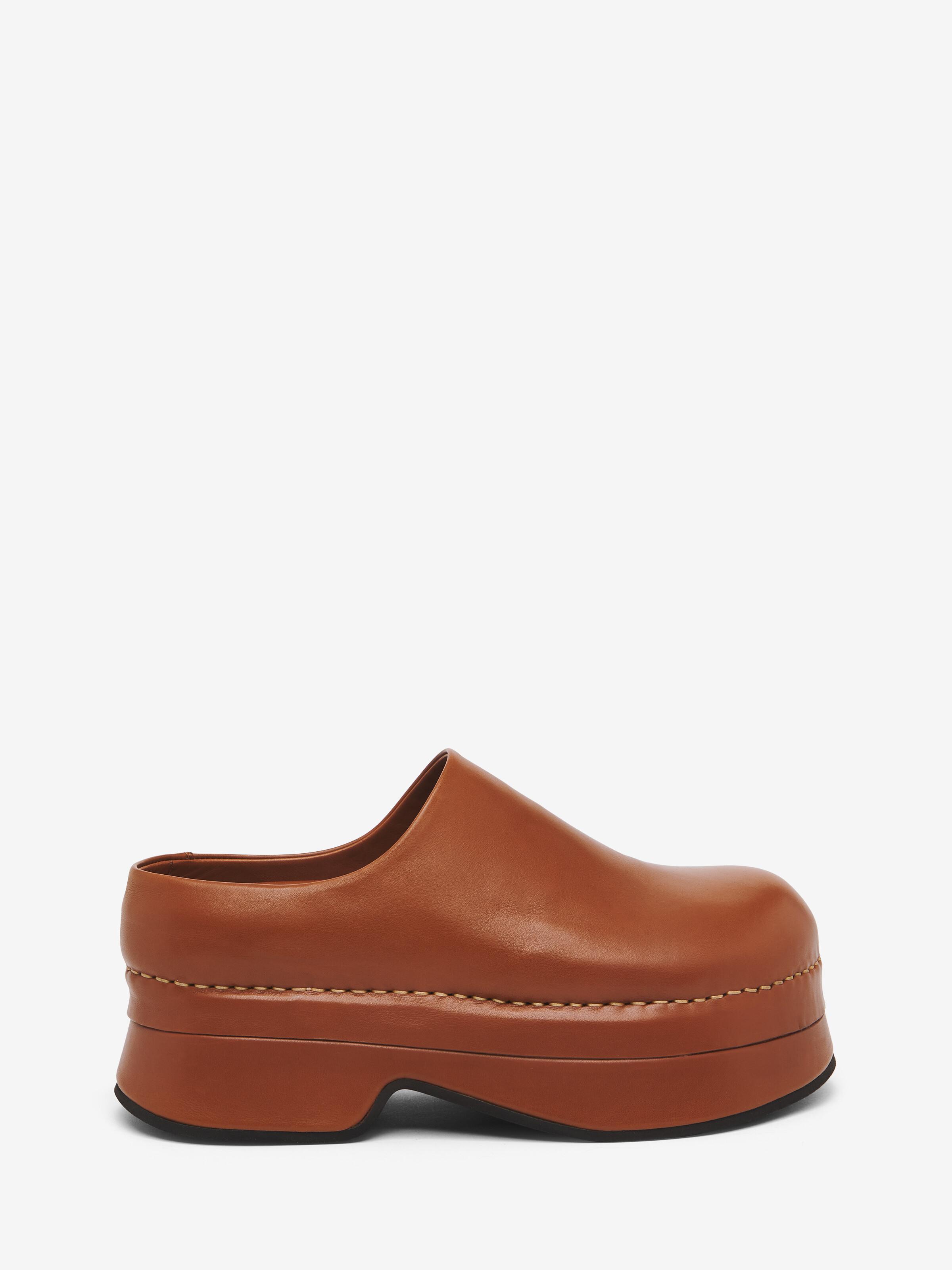 Alexander McQueen Stone Clog in Brown | Lyst