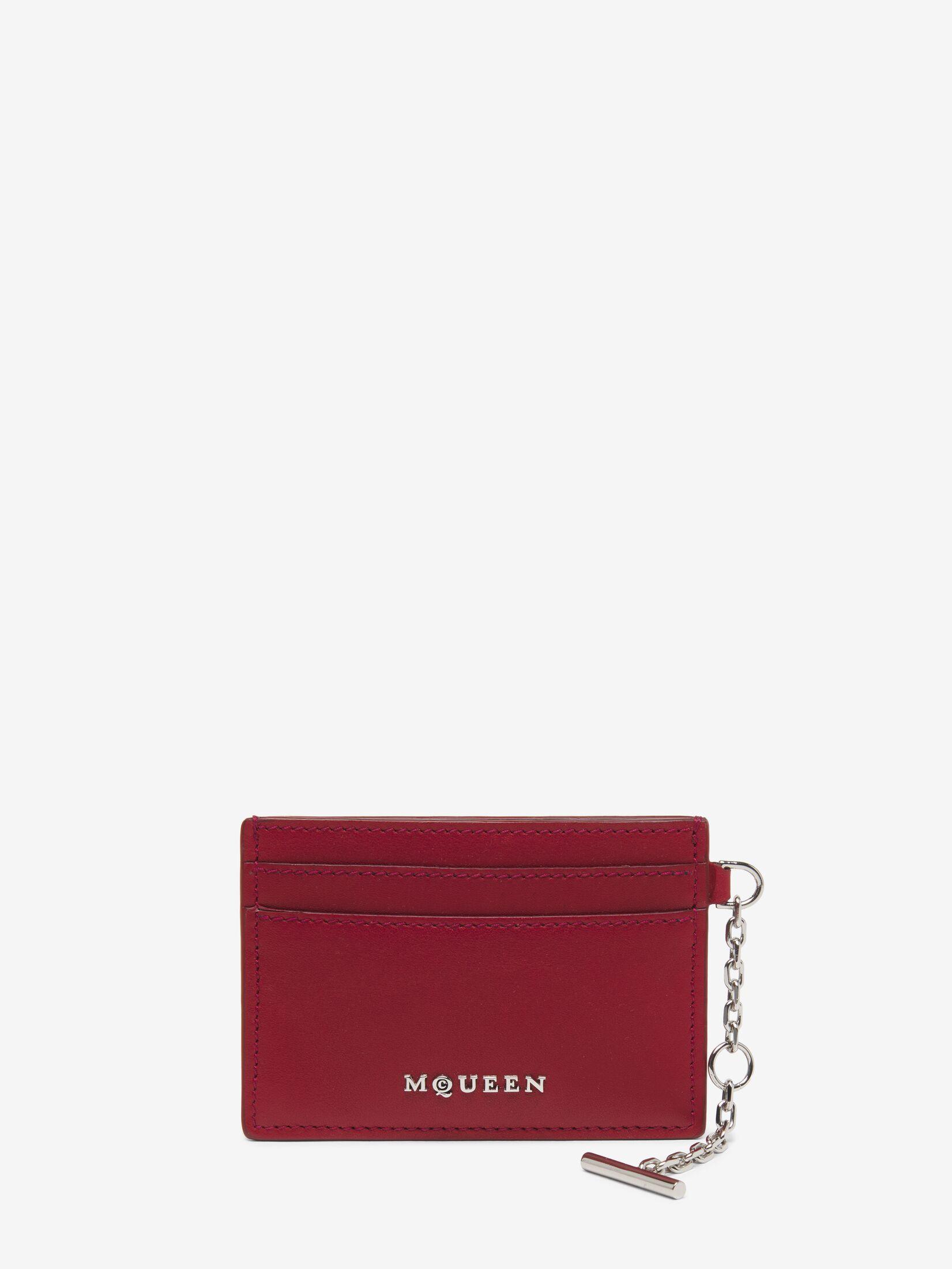 Alexander McQueen Red Mcqueen T-bar Card Holder | Lyst