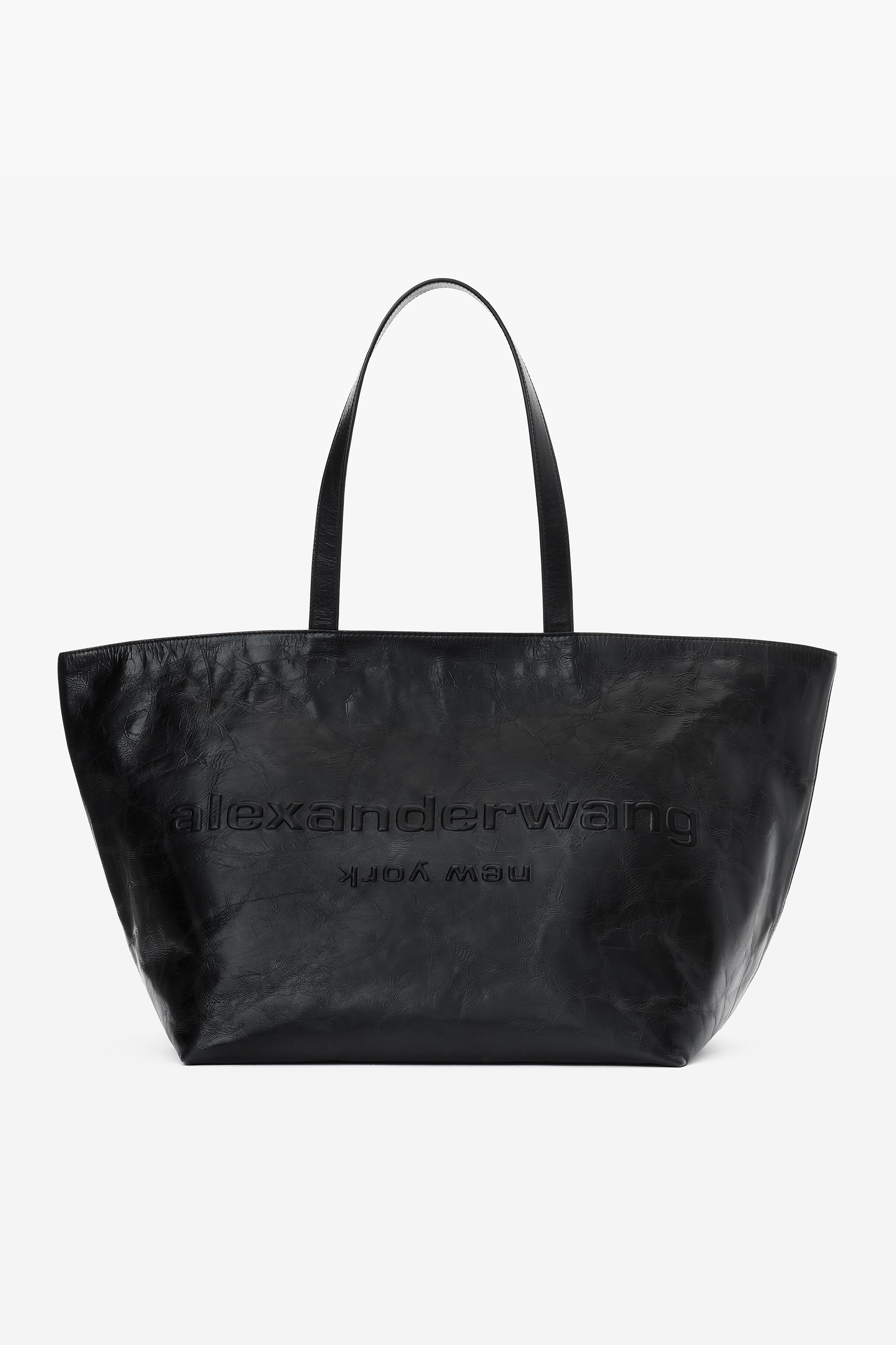 Alexander Wang Punch Leather Tote Bag in Black | Lyst