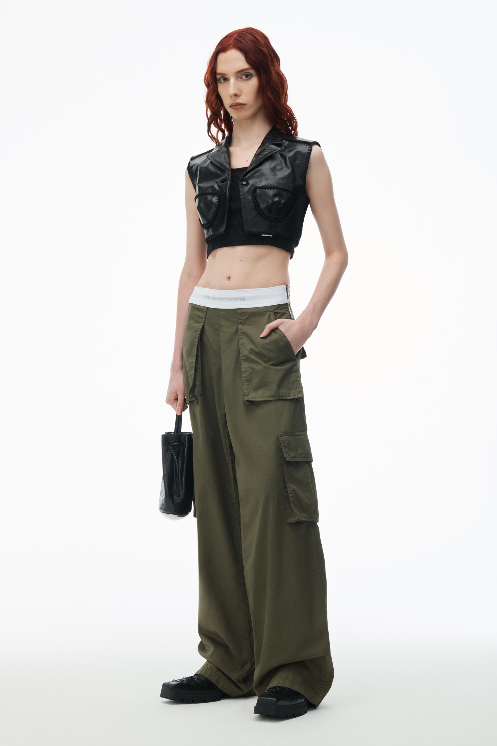 Alexander Wang Mid-rise Cargo Rave Pants In Cotton Twill | Lyst