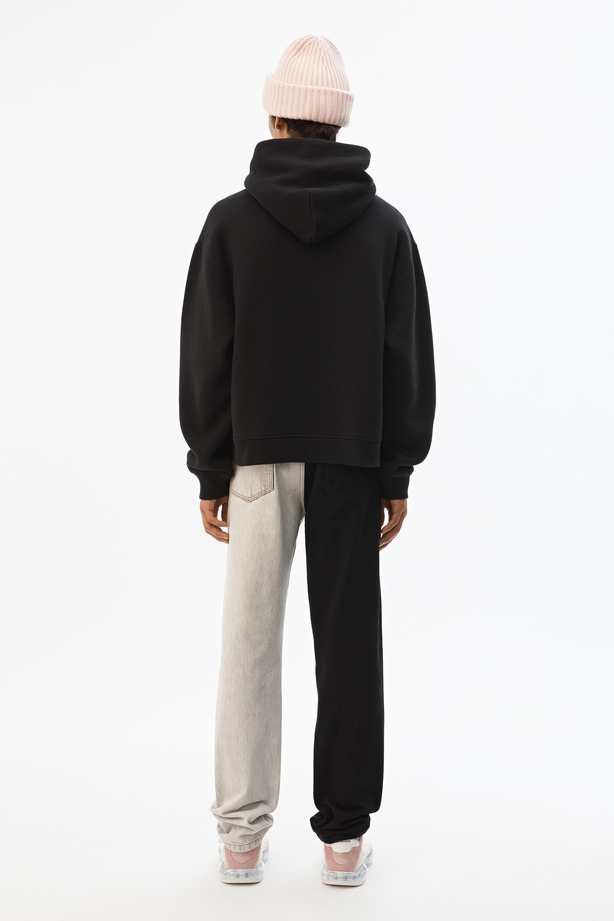 Alexander Wang Dense Fleece Hoodie in Black for Men - Lyst