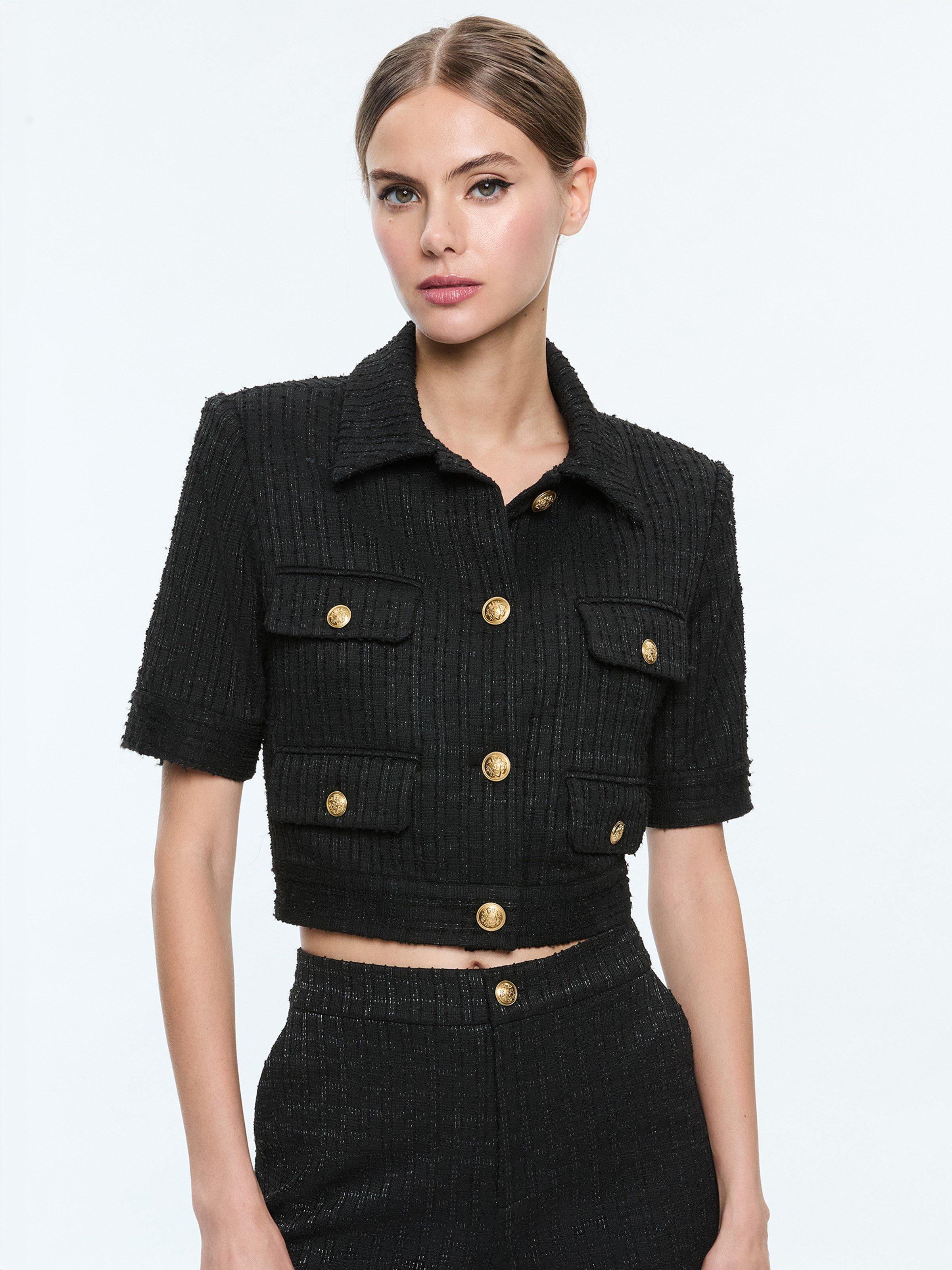 Alice + Olivia Elle Jacket in Black | Lyst