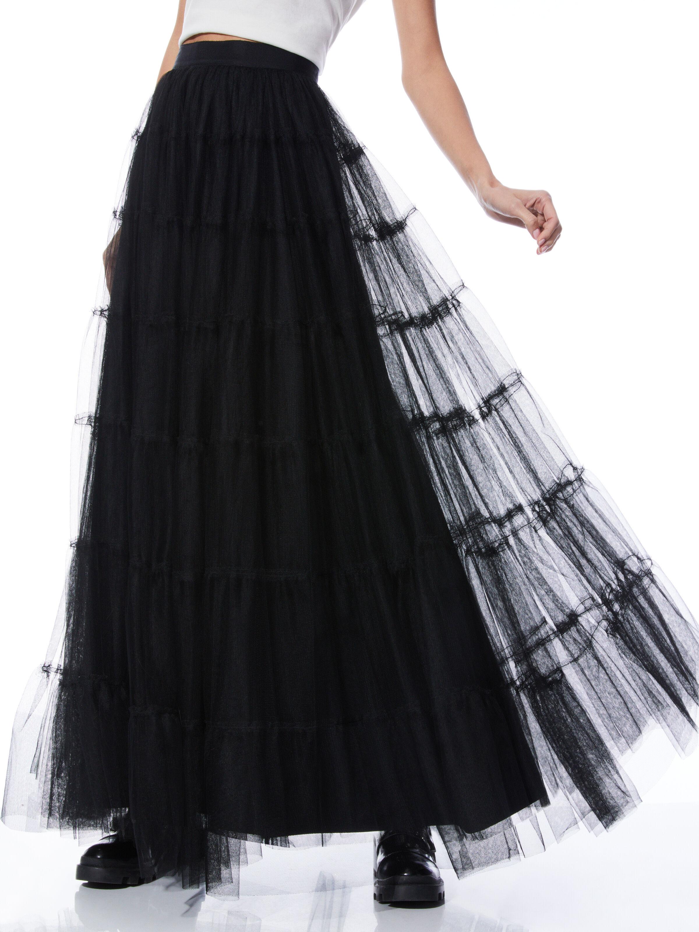 Alice Olivia Alice Olivia Darcy Tulle Maxi Skirt In Black Lyst