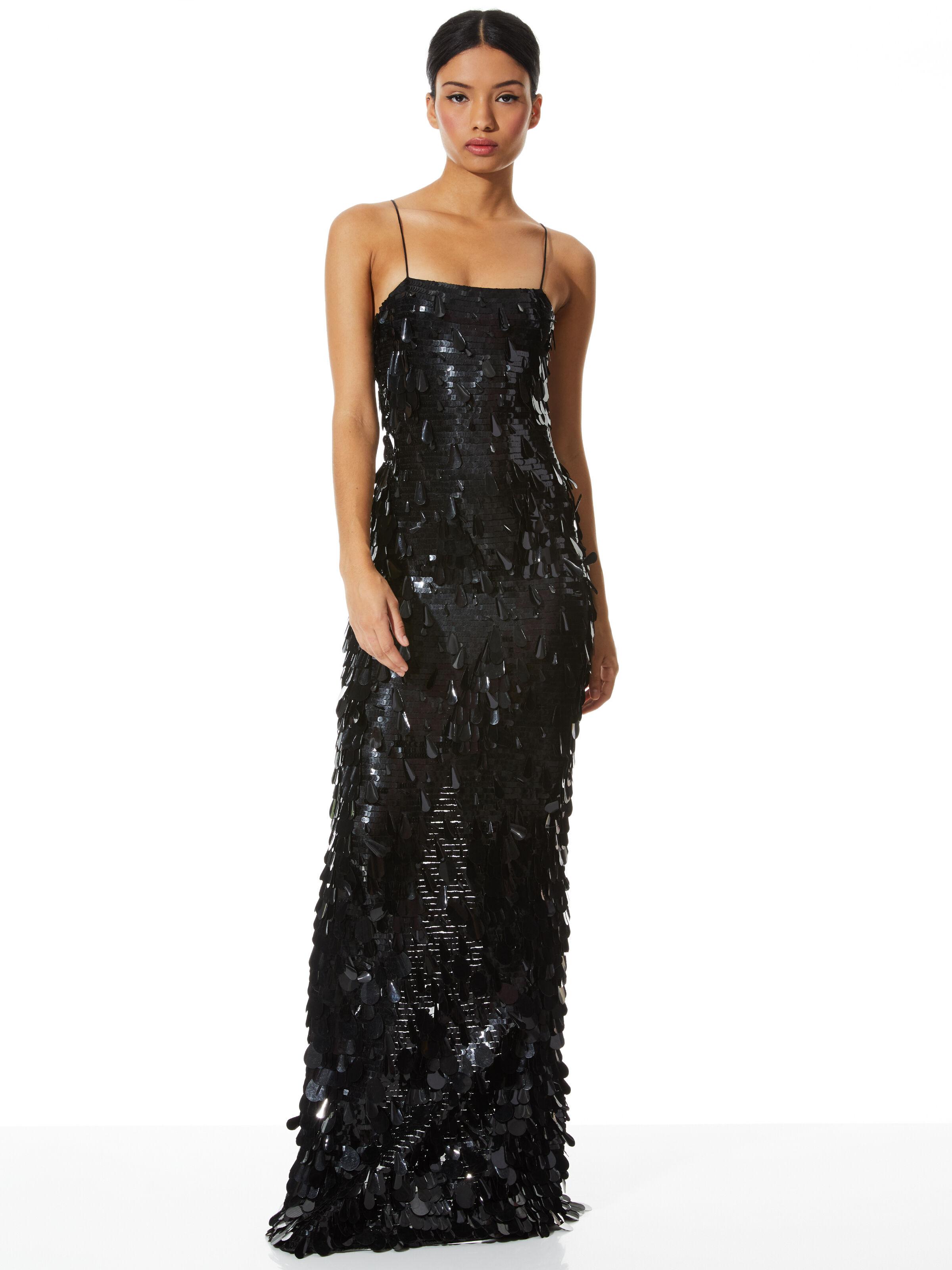 Alice Olivia Alice Olivia Fifi Sequin Embellished Maxi Dress In