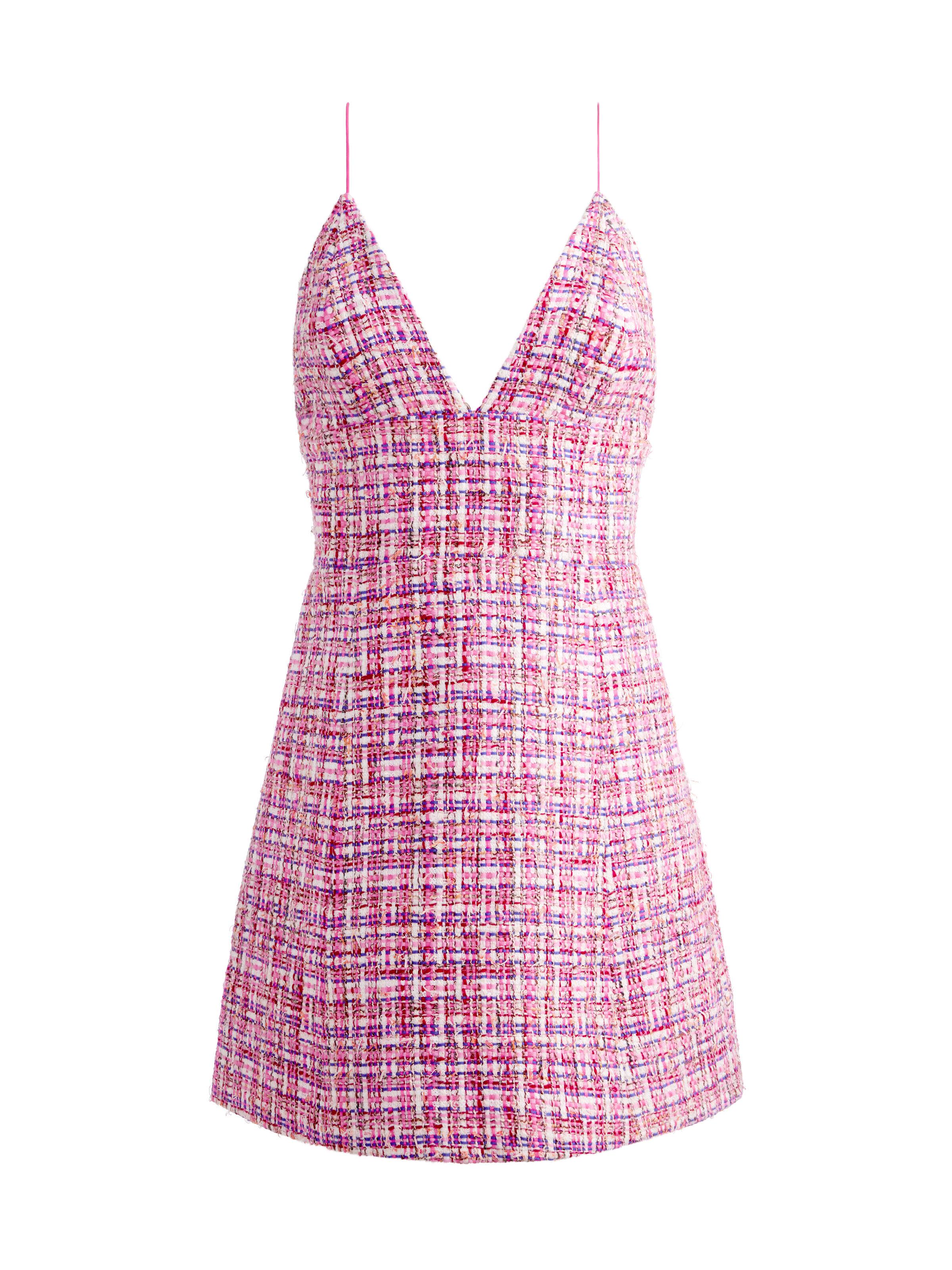 Alice + Olivia Alice + Olivia Carli Spaghetti Strap Tweed Mini Dress in ...