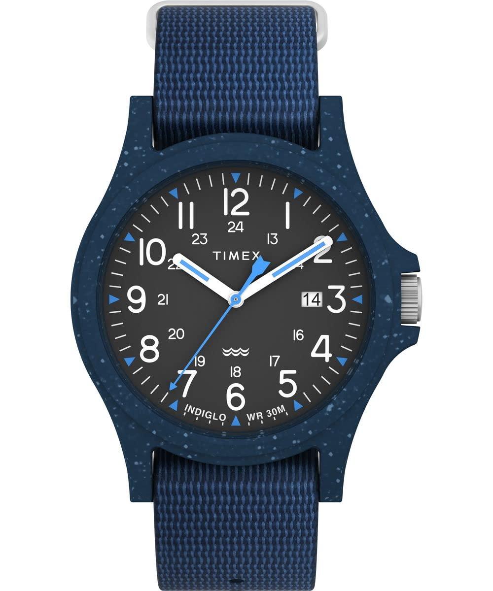 Timex Blue Strap Black Dial Blue for Men | Lyst