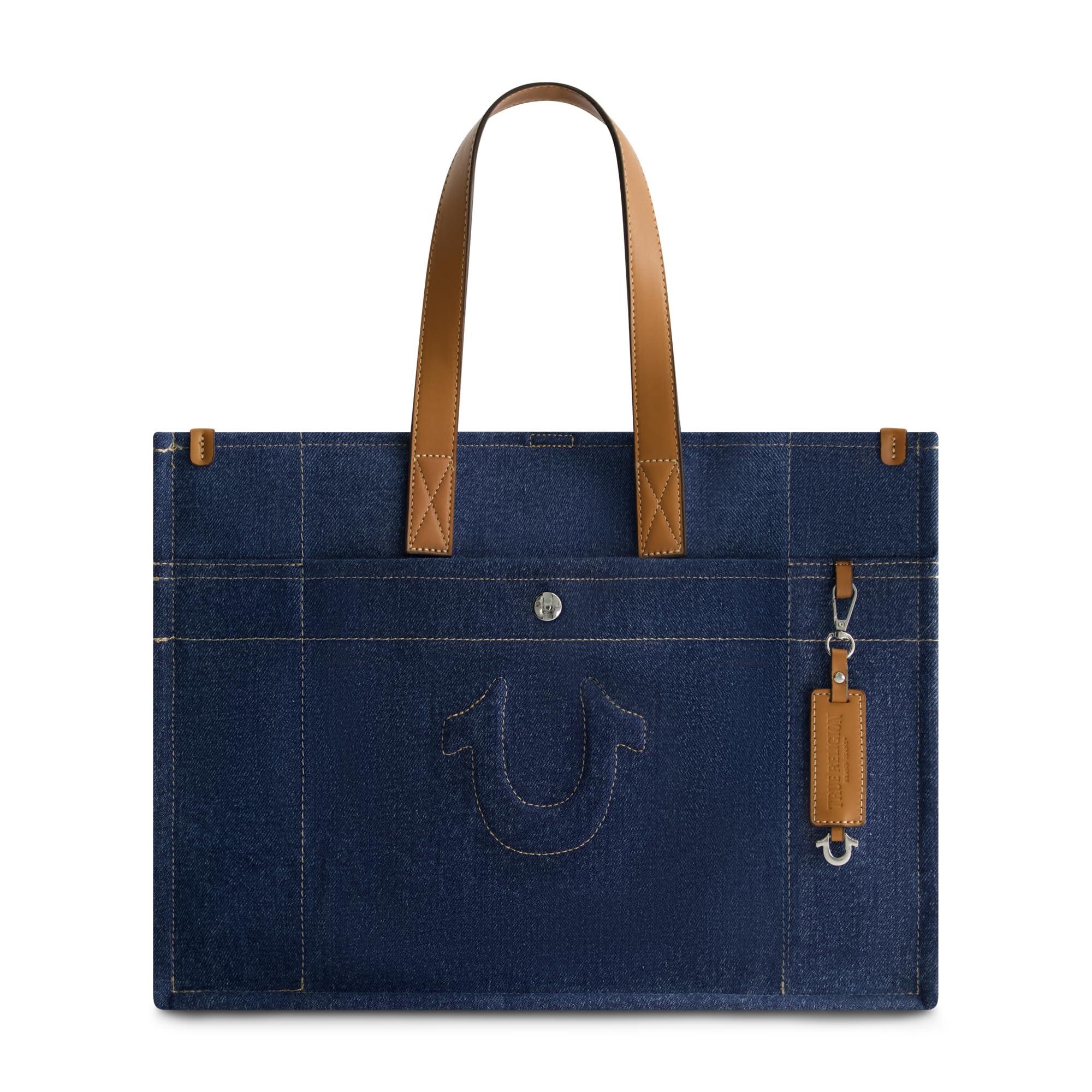 True Religion Large Tote Bag in Blue | Lyst UK