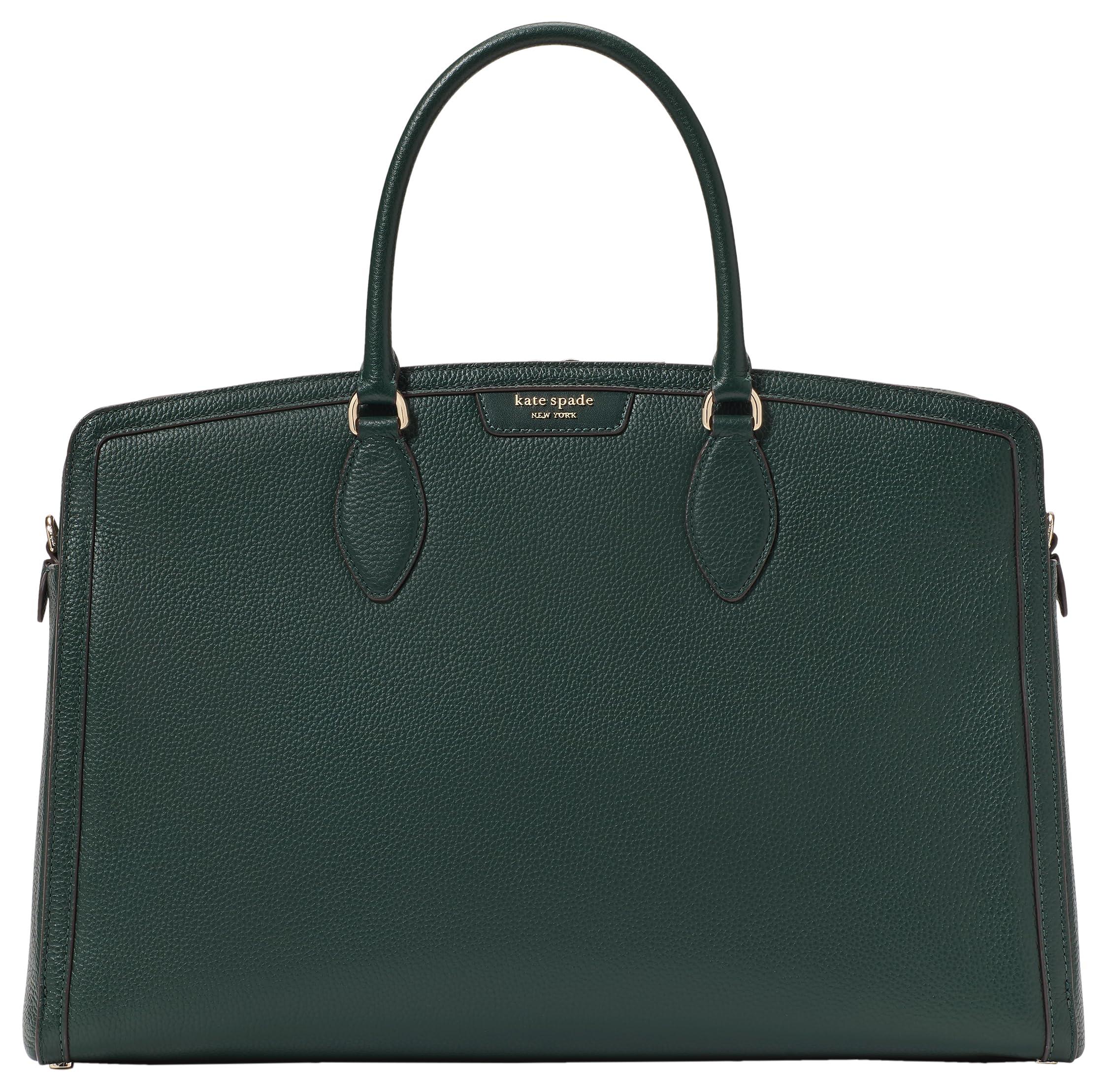 Kate Spade Hudson Pebbled Leather Commuter Laptop Bag in Green | Lyst