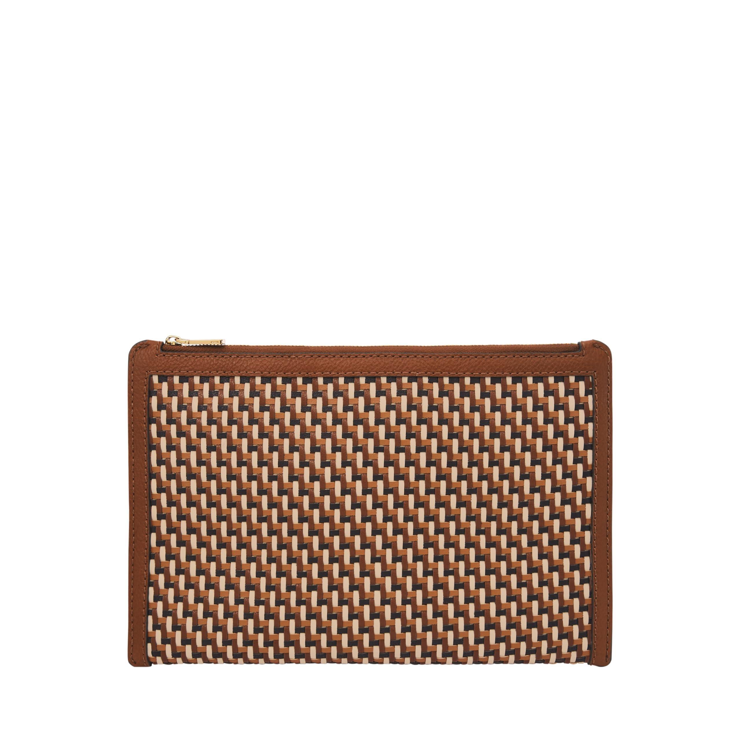 Fossil Gift Faux Leather Pouch in Brown | Lyst